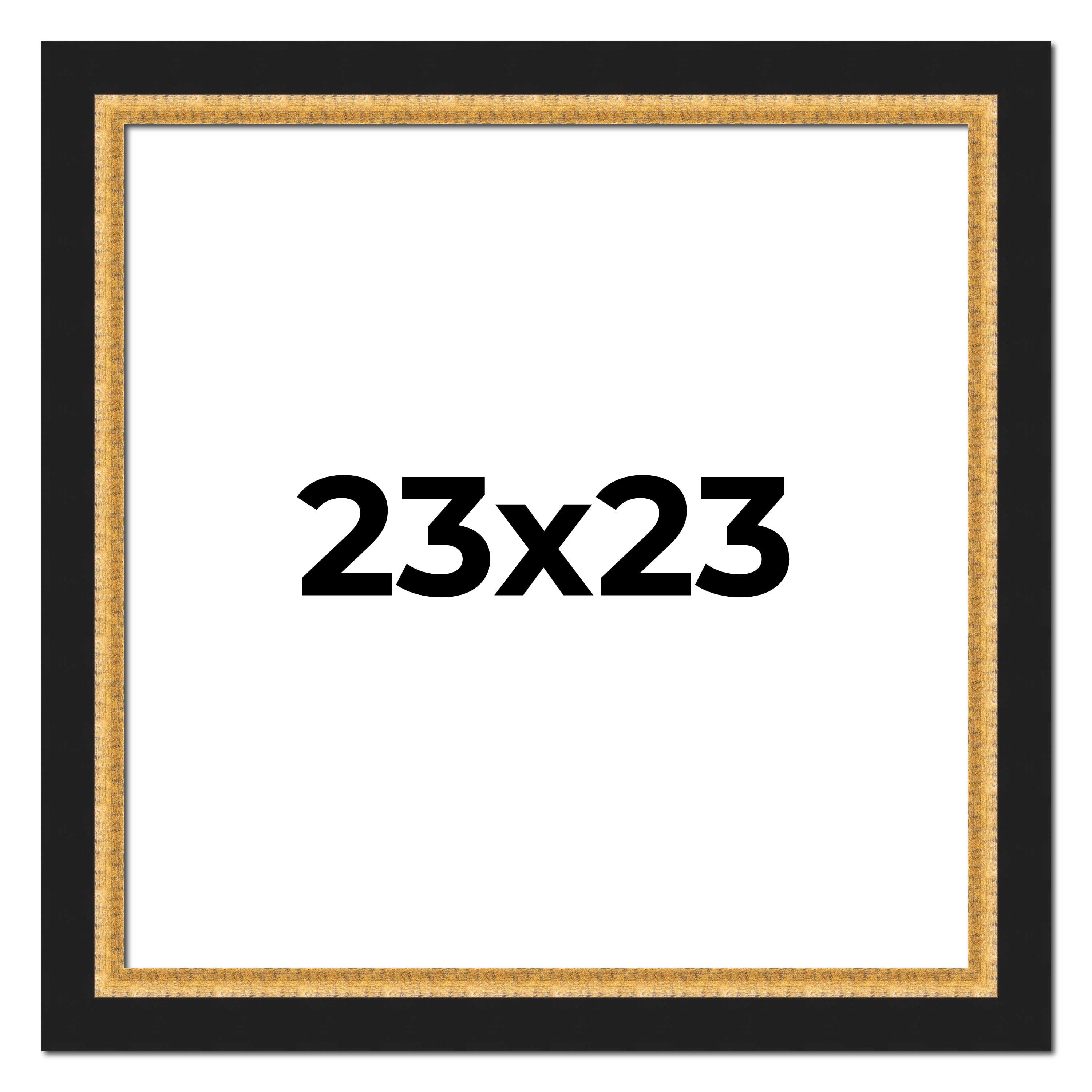 23x23 Frame Gold Real Wood Picture Frame Width 2.25 Inches | Interior ...