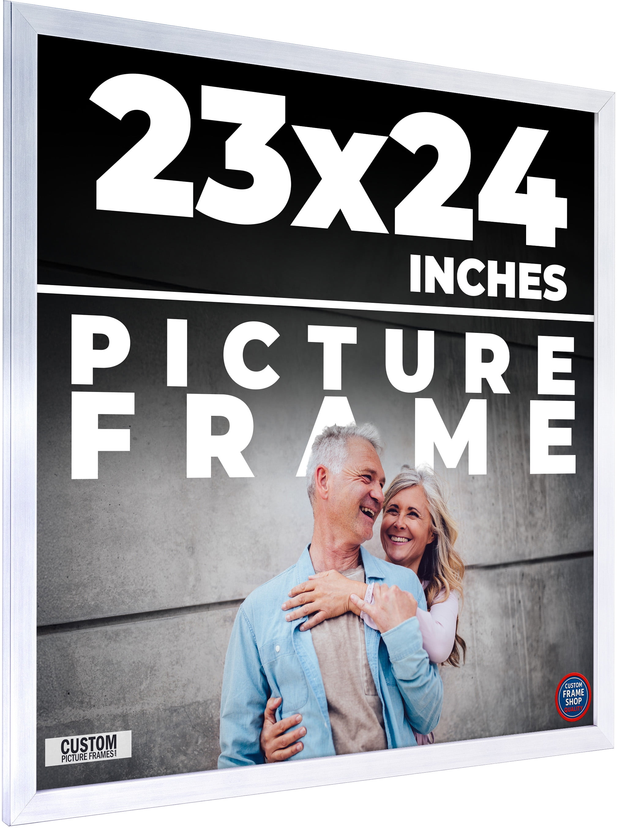 23x24 Frame Silver Real Wood Picture Frame Width 0.75 inches | Interior ...