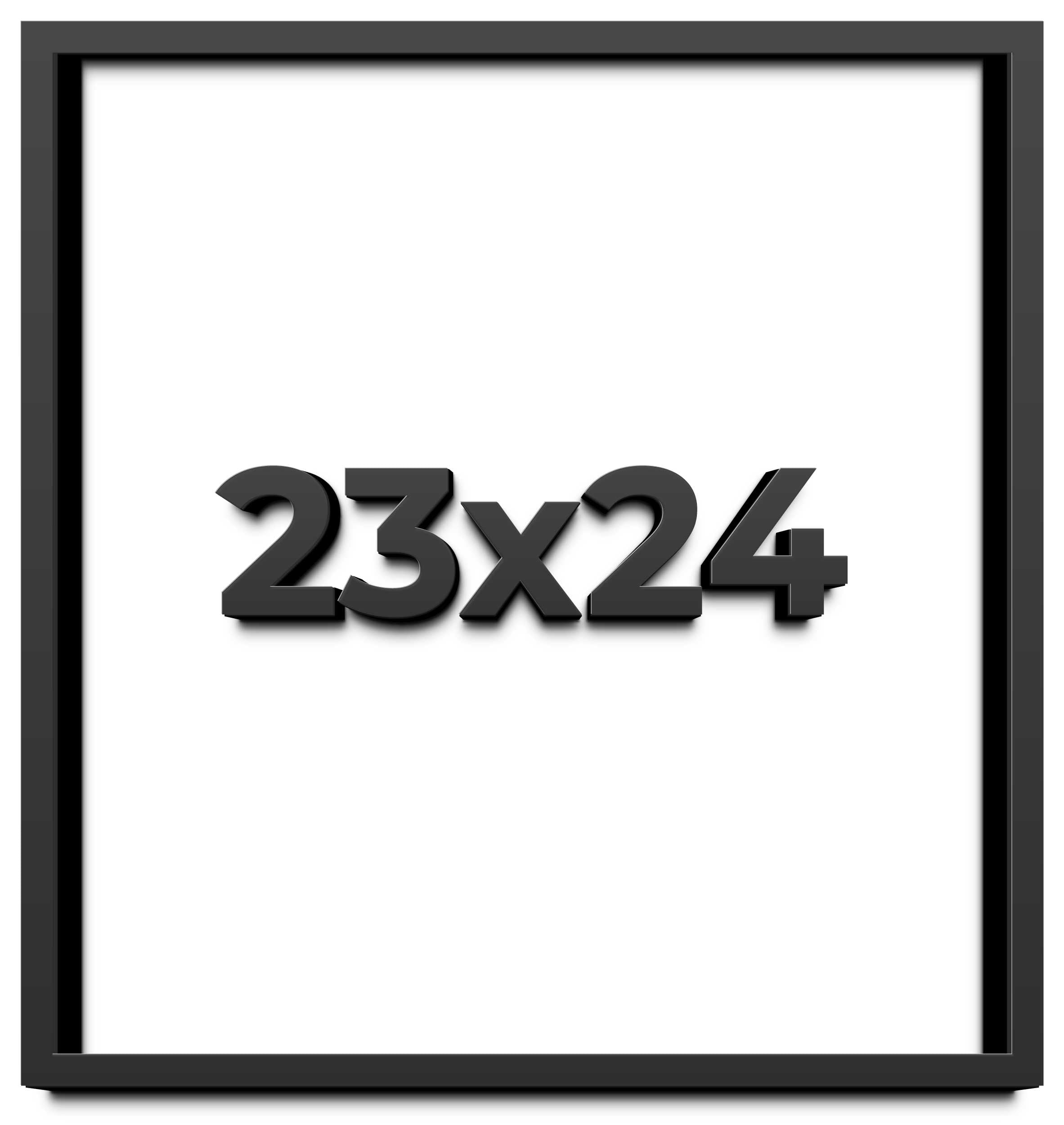 23x24 Shadow Box Frame Black | 2 Inches Deep Real Wood Contemporary ...