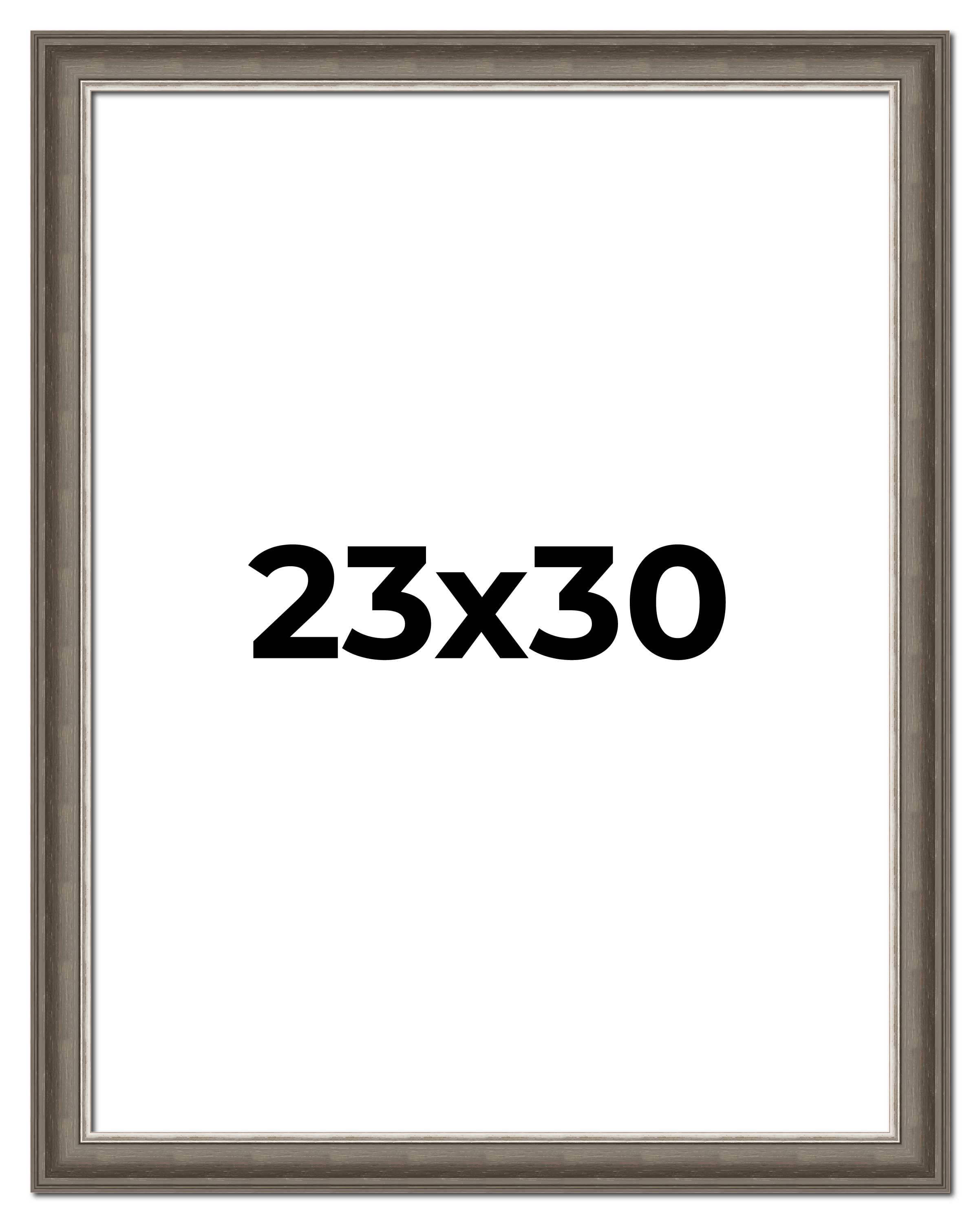 23x30 Frame Brown Solid Wood Picture Frame | 1.75 Inch Moulding Width ...