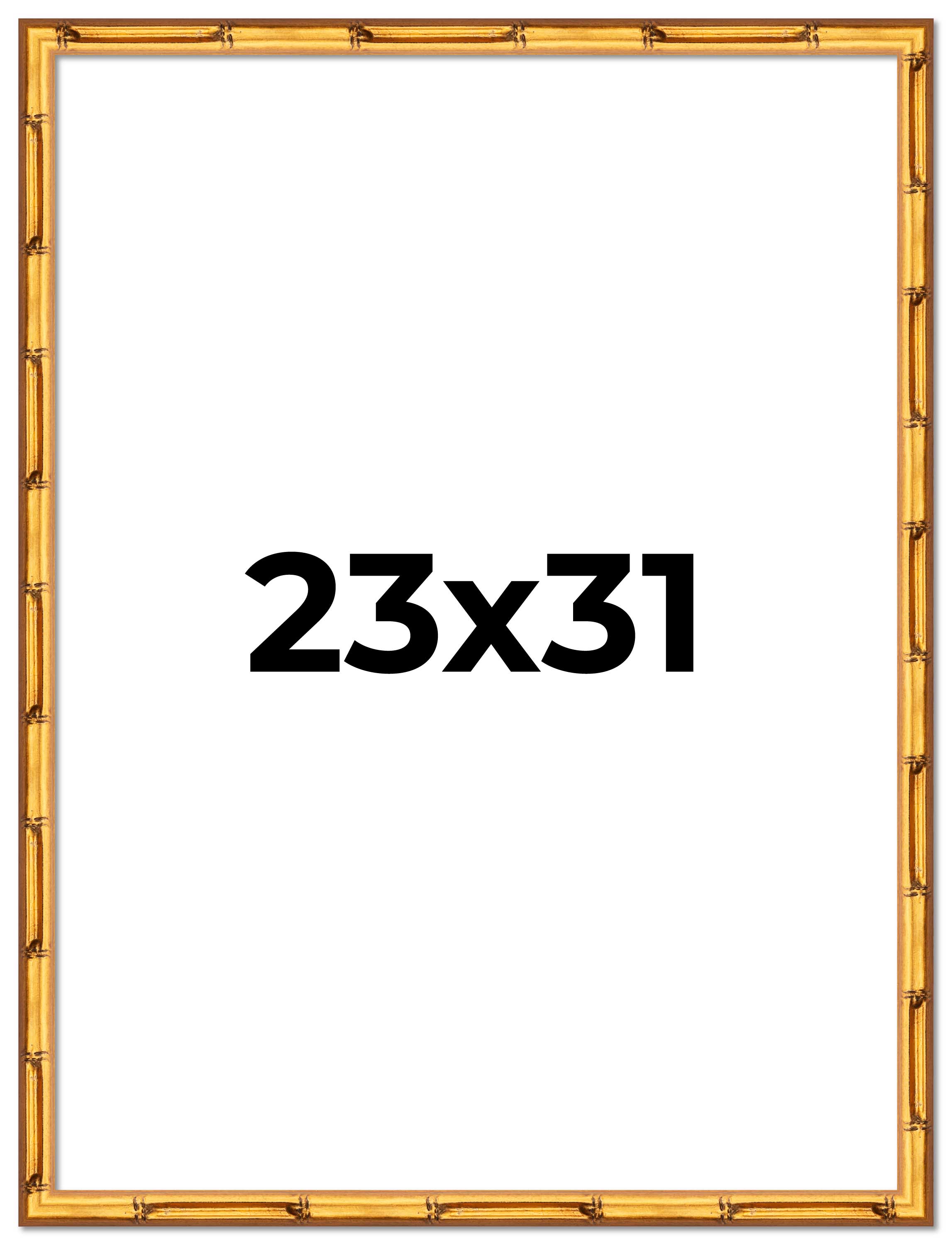 23x31 Frame Gold Bamboo Solid Wood Picture Frame | 1 Inch Moulding ...