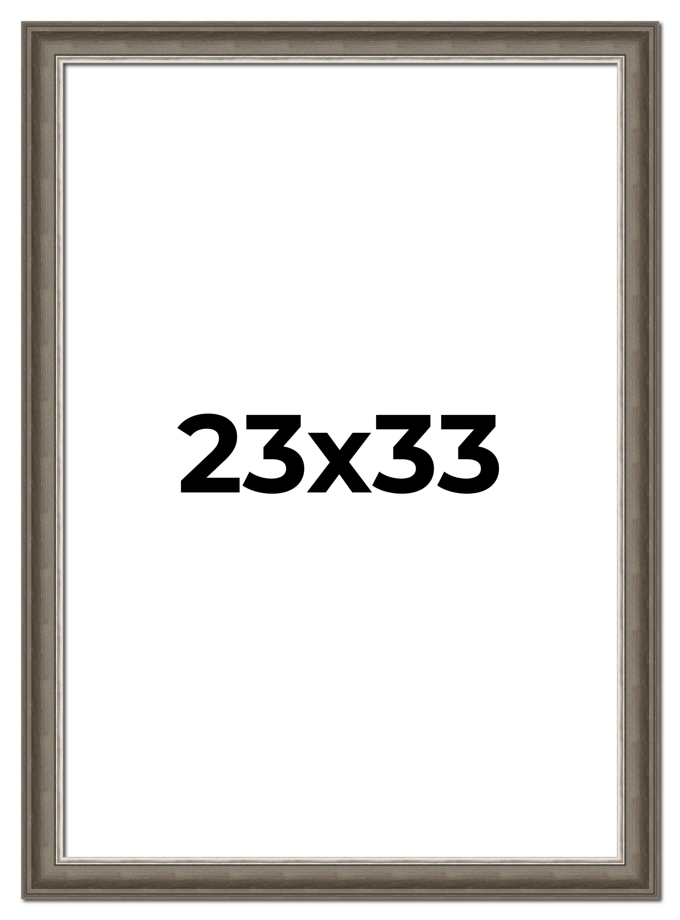 23x33 Frame Brown Solid Wood Picture Frame | 1.75 Inch Moulding Width ...