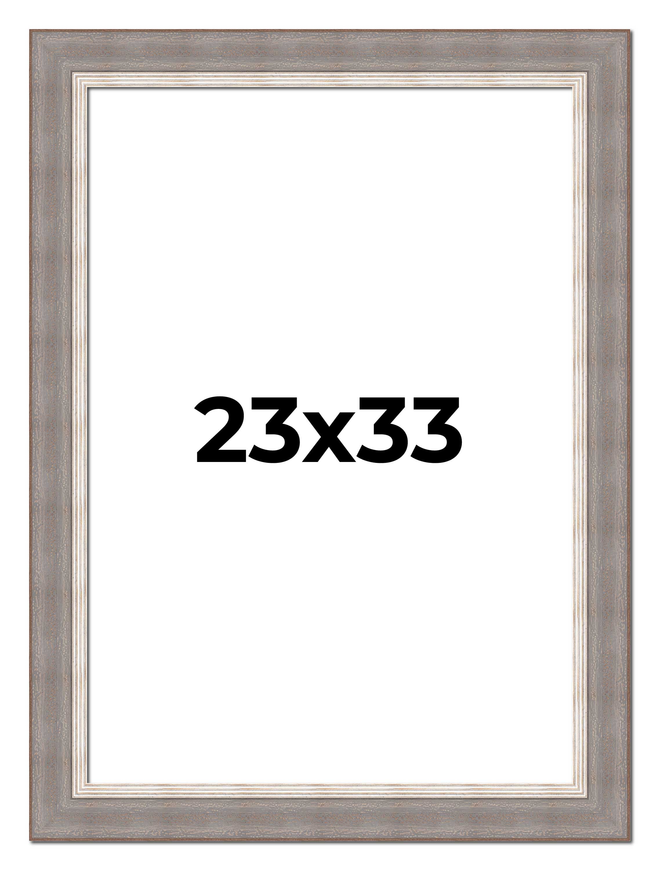 23x33 Frame Grey Real Wood Picture Frame Width 2.75 Inches | Interior ...