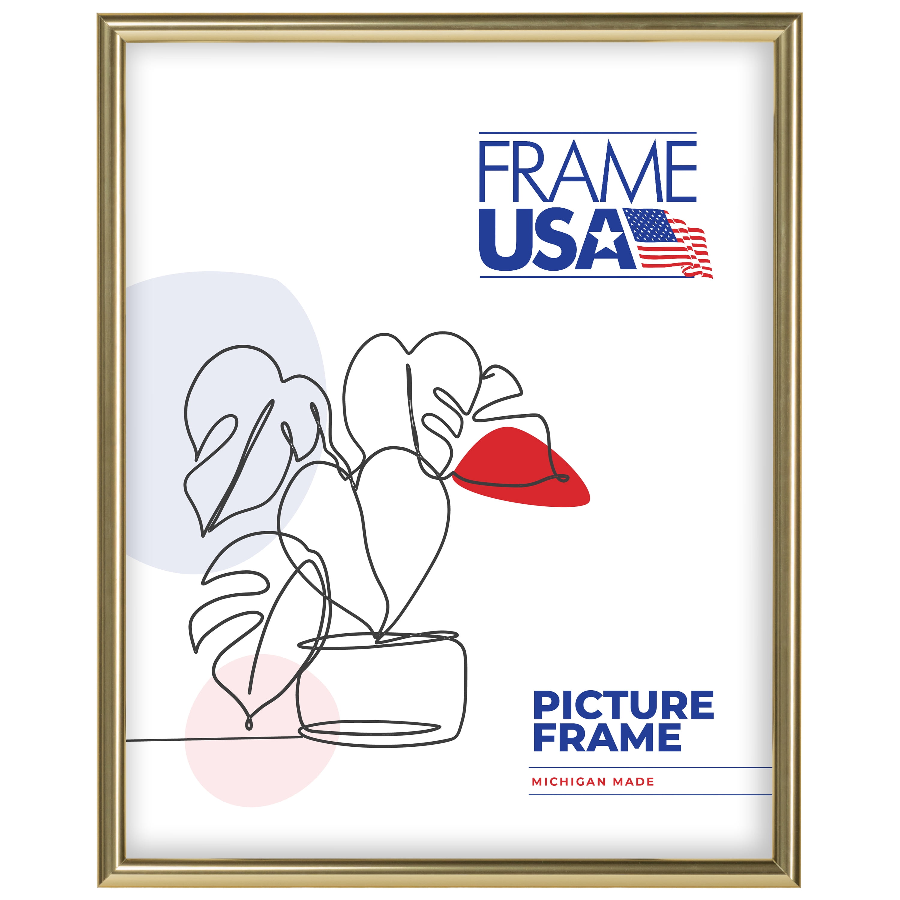 23x33 Picture Frame – Gold Metal I Style AF732-PI, 0.375 Inch Metal ...