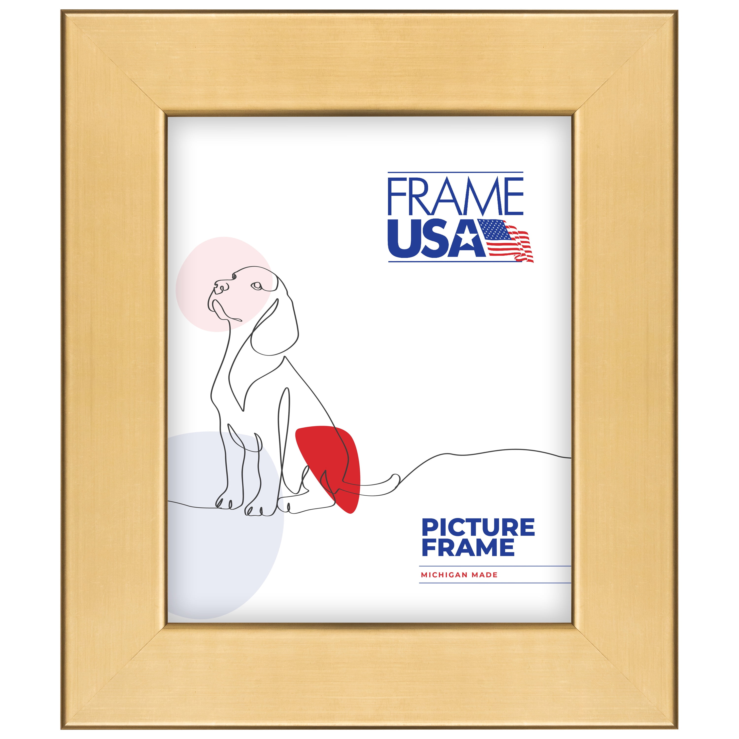 23x33 Picture Frame – Gold Stainless Wide Style 80168-822, 2 Inch MDF ...