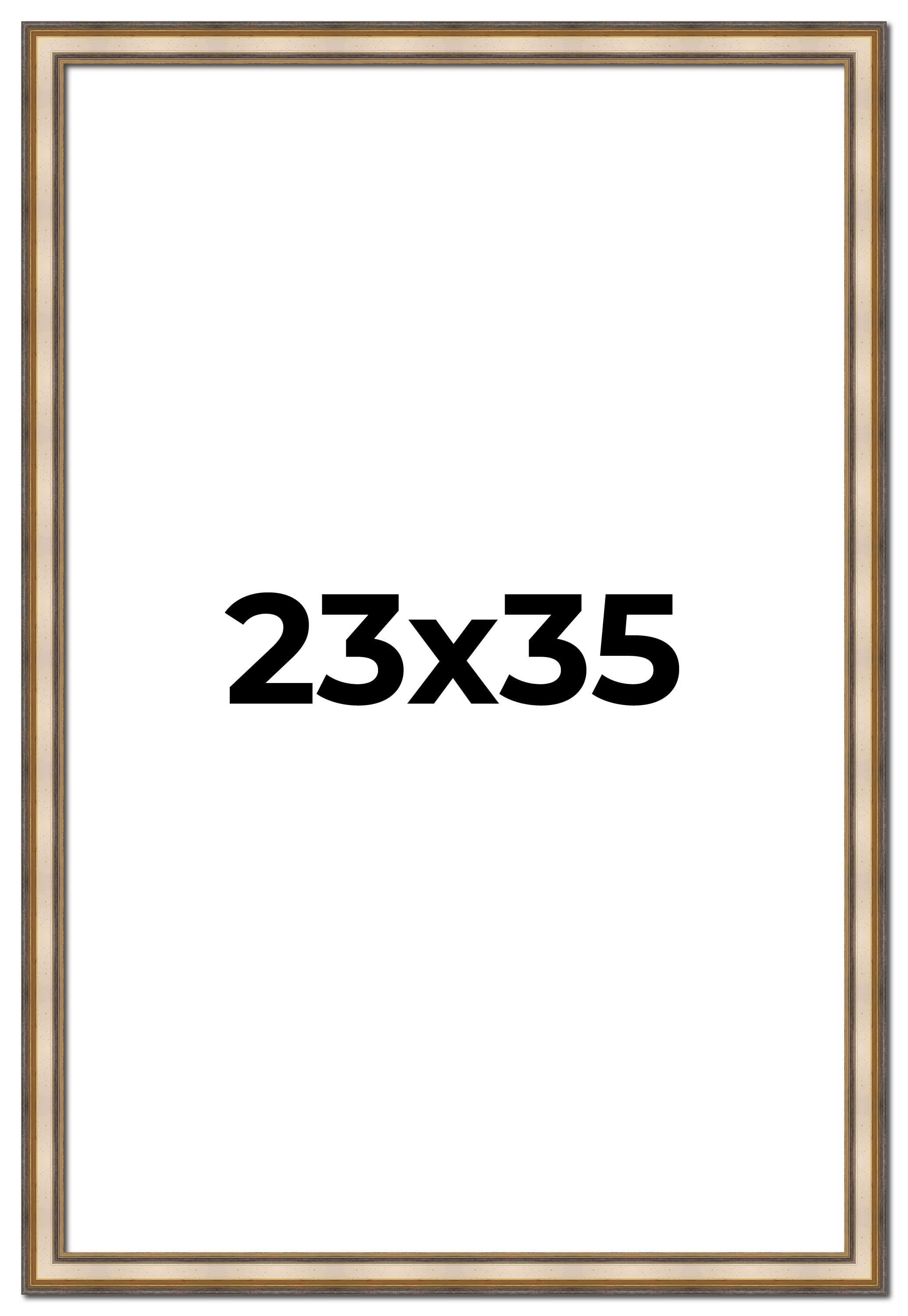 23x35 1.75" 'Prima" Silver Contemporary Wood Frame - Great for Posters ...