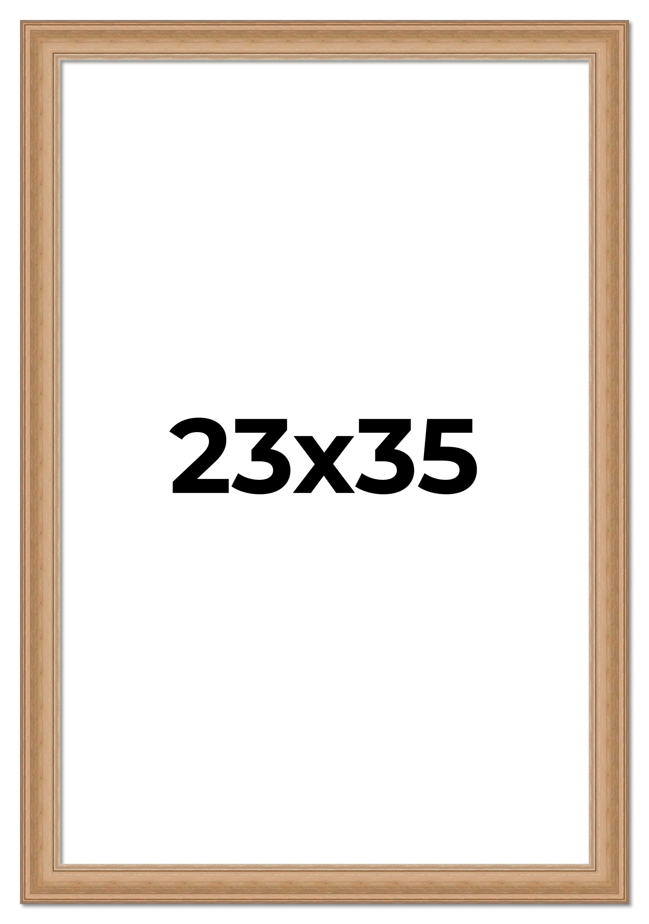 23x35 Frame Charleston Honey Brown Solid Wood Picture Frame Width 1.75 ...