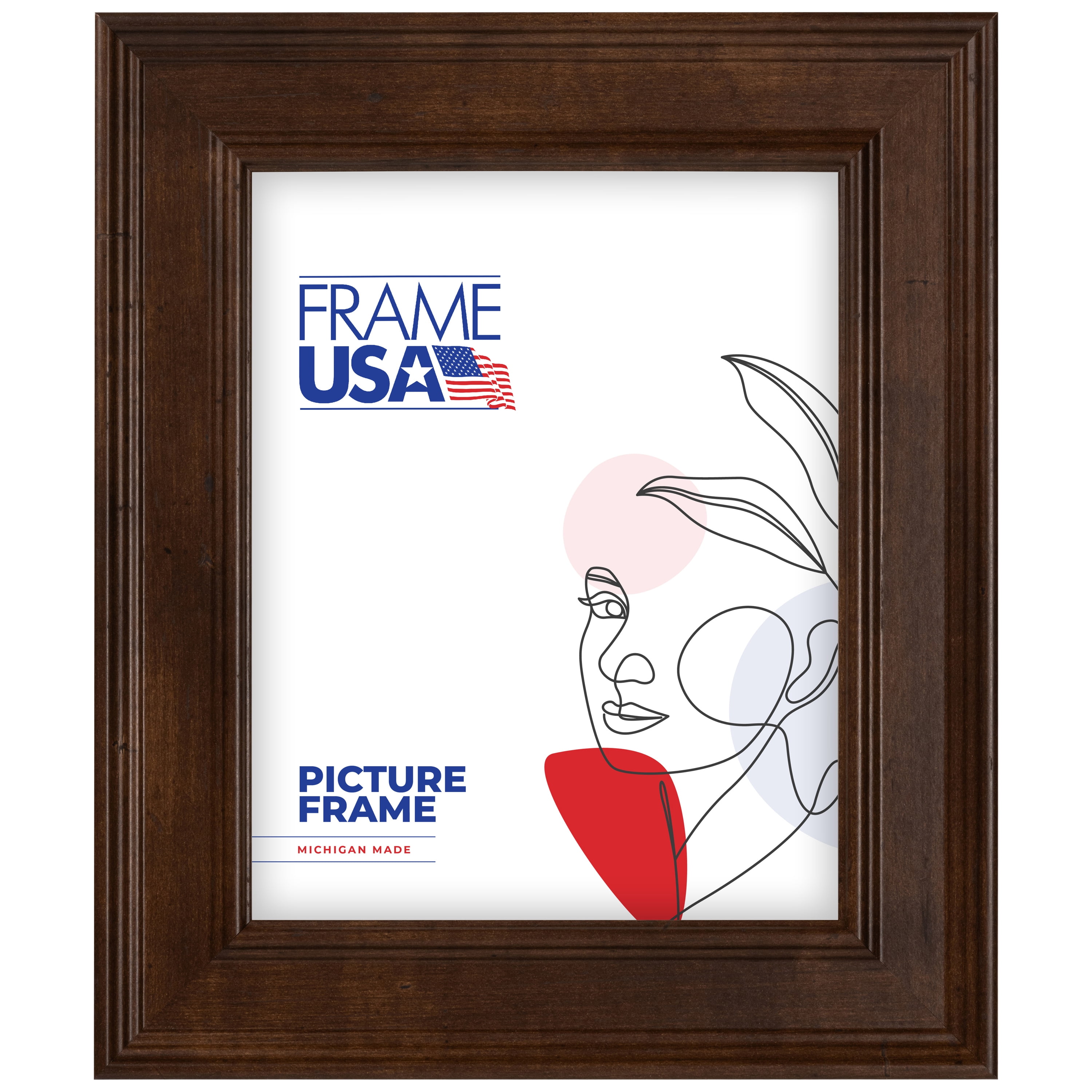 23x35 Picture Frame, Brown Café Beveled Style 97060, 2 Inch MDF with ...