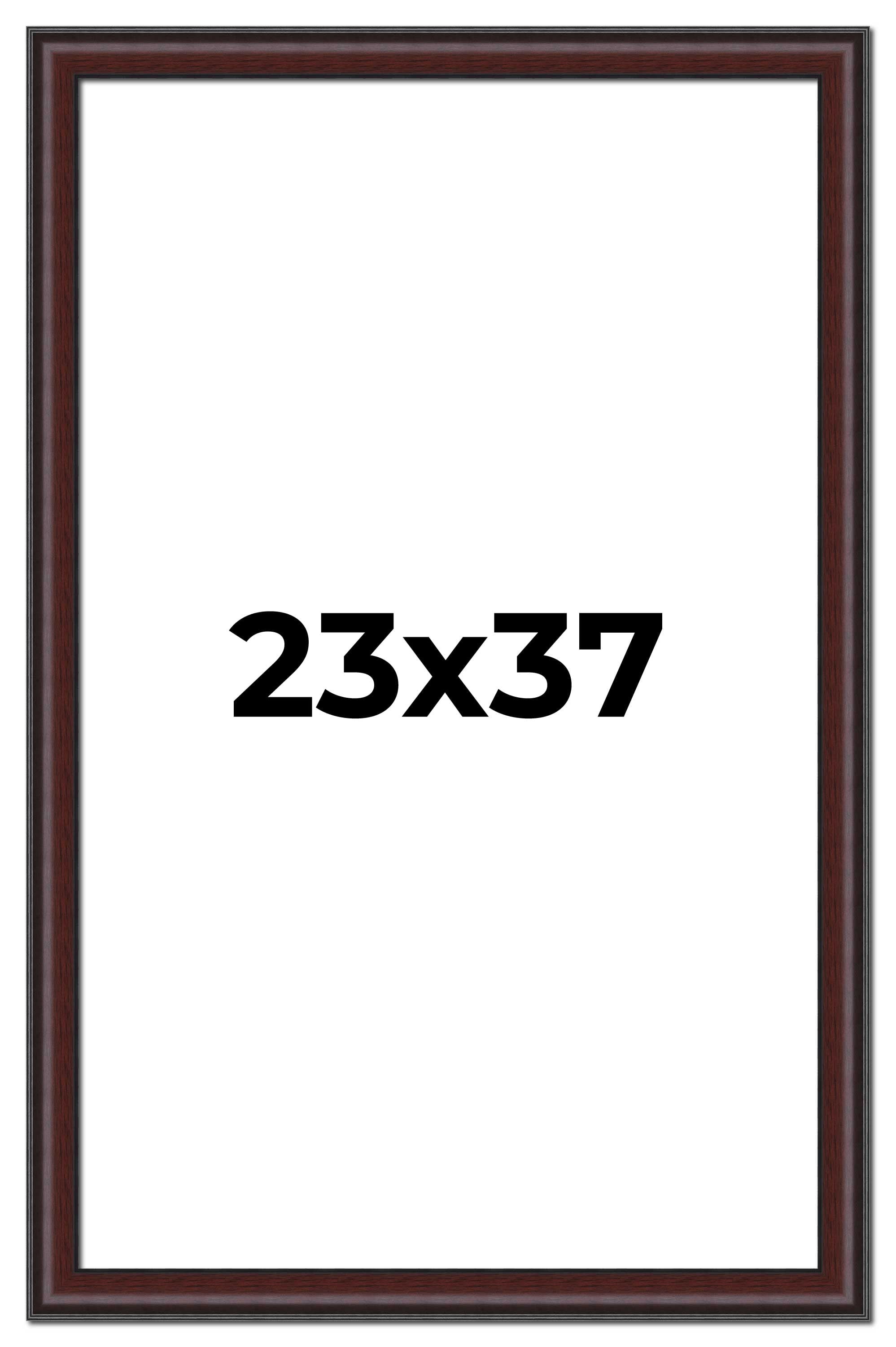 23x37 Frame Brown Round Mahogany Solid Wood Picture Frame | 1.625 Inch ...
