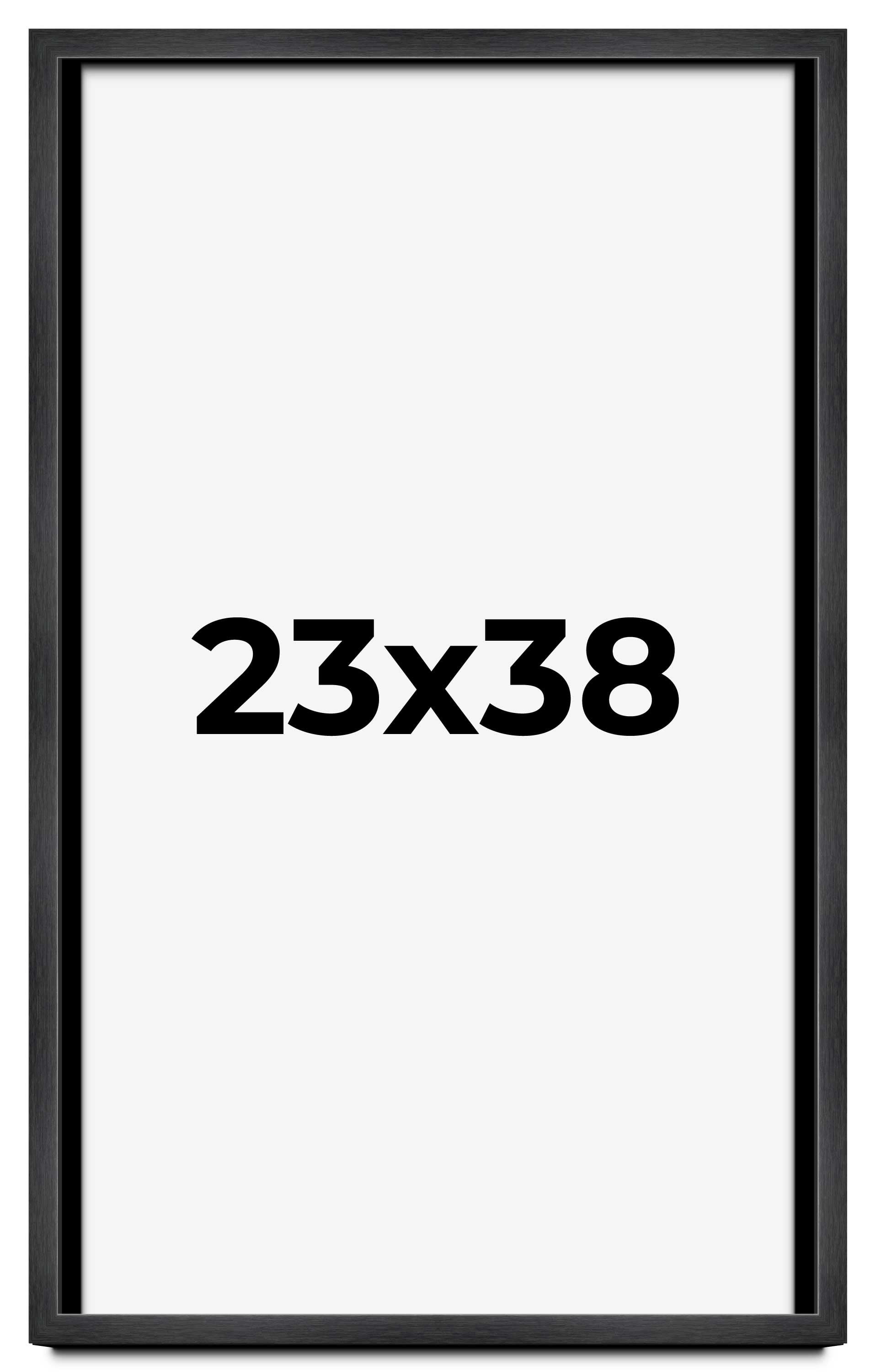 23x38 Frame Black Charcoal Grey Wood Textured Picture Frame | 0.75 Inch ...