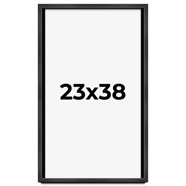 40x14 Frame Black Charcoal Grey Wood Textured Picture Frame | 0.75 Inch ...