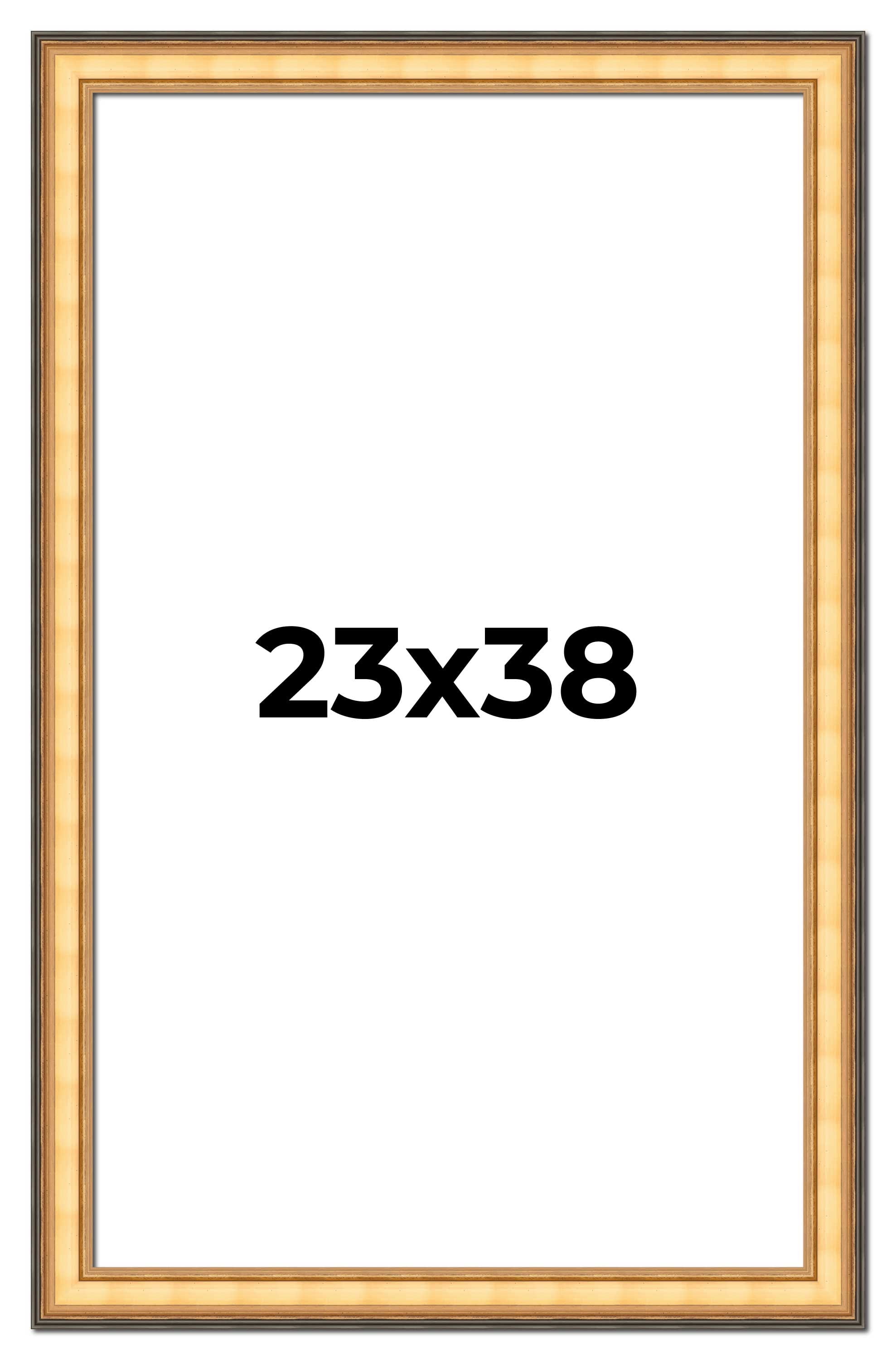 23x38 Frame Gold Plein Aire Solid Wood Picture Frame Width 2 Inches ...