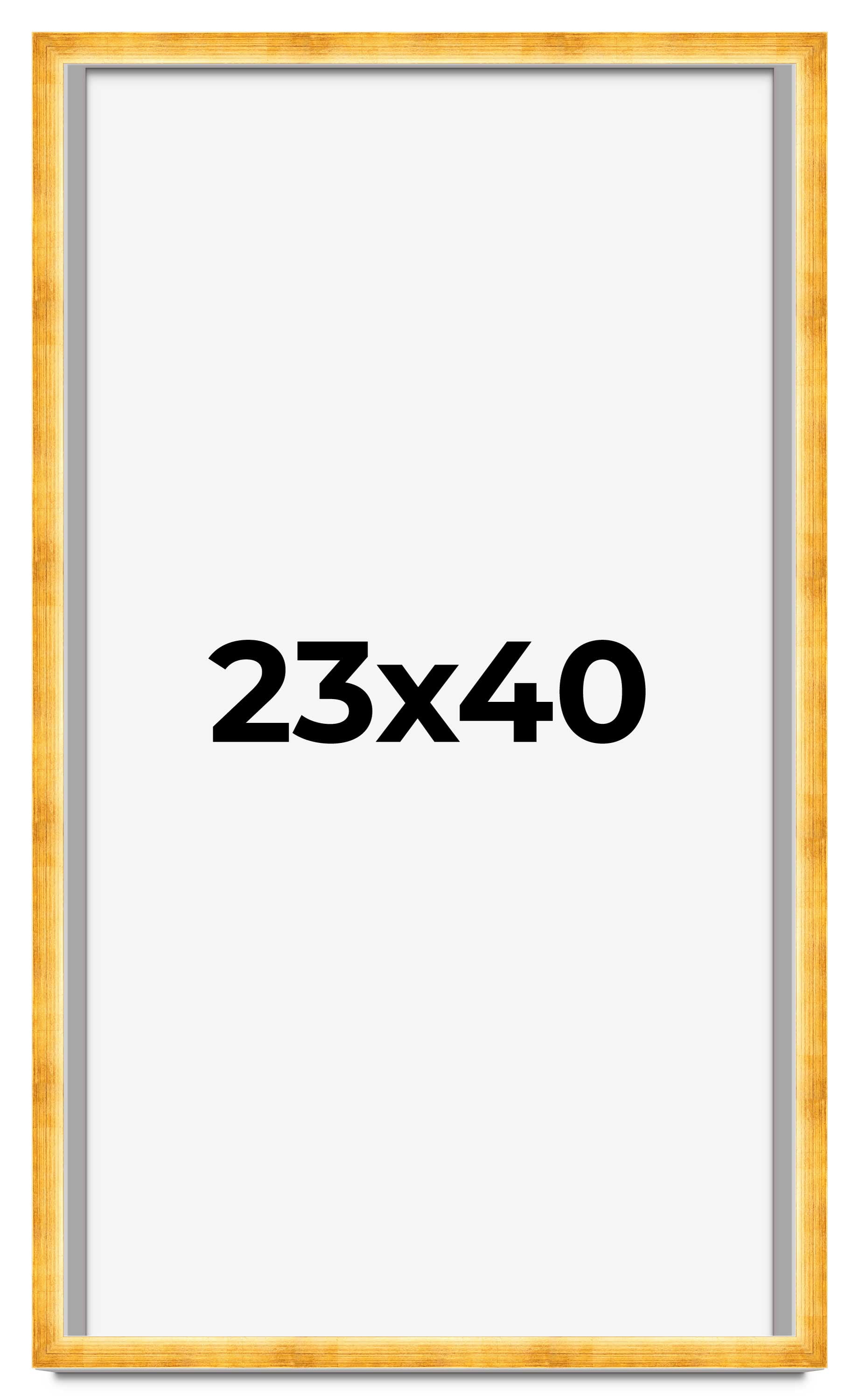 23x40 Shadow Box Frame Gold | 1.625 Inches Deep Real Wood Traditional ...