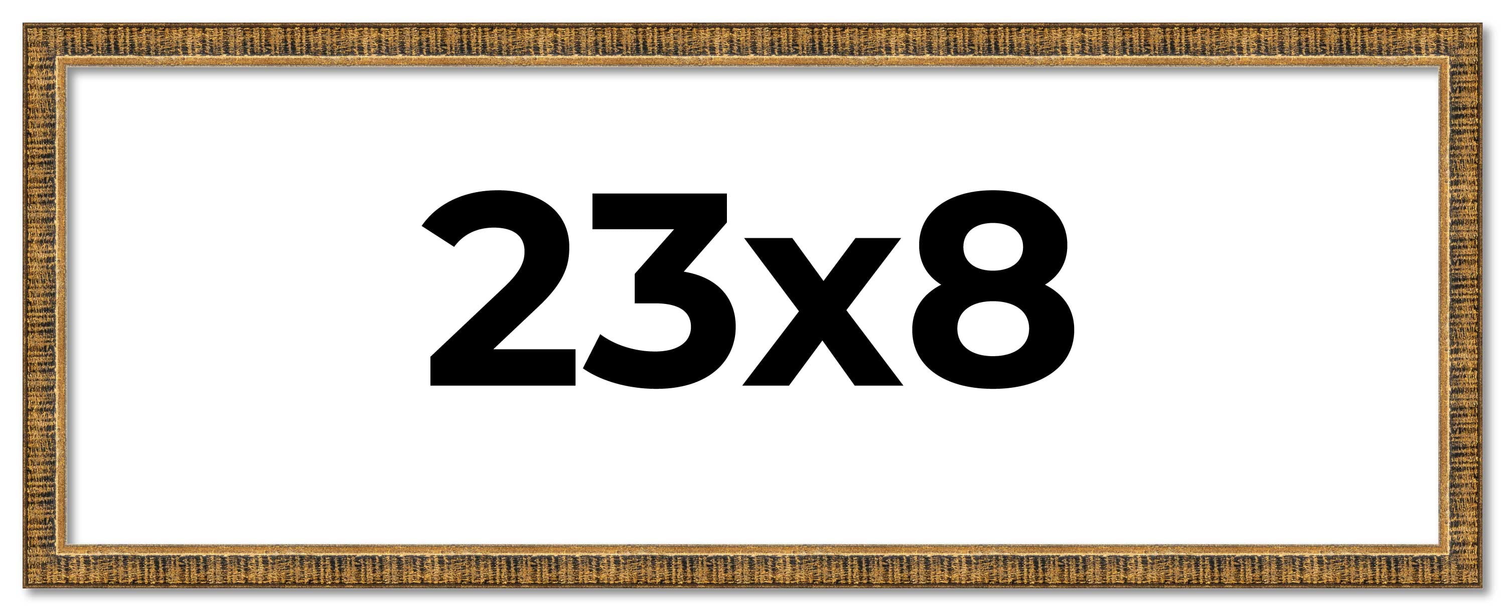 23x8 Frame Gold Solid Wood Picture Frame - Complete Modern Photo Frame ...