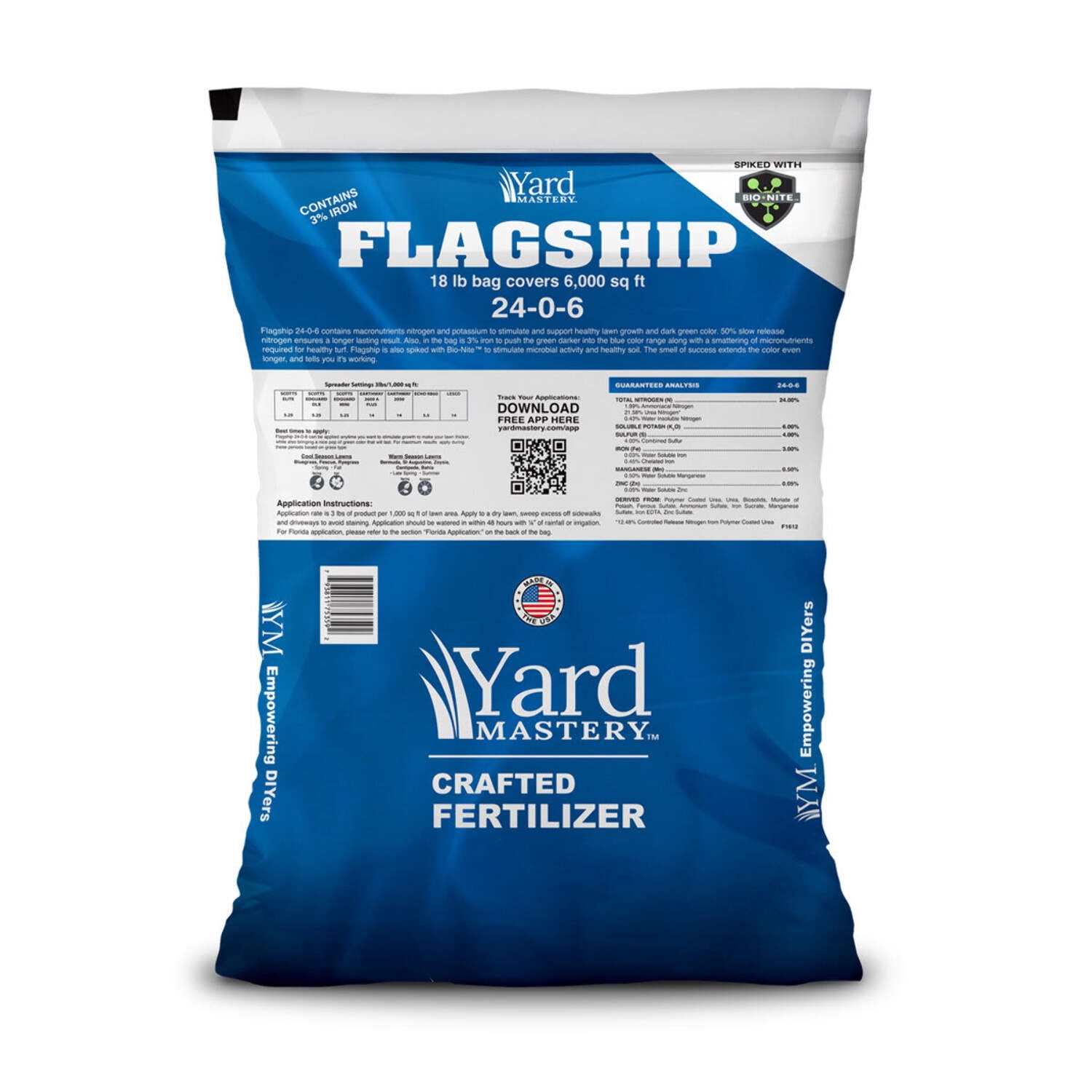 24-0-6 Flagship 3% Iron - Bio-Nite - Granular Lawn Fertilizer | Yard ...