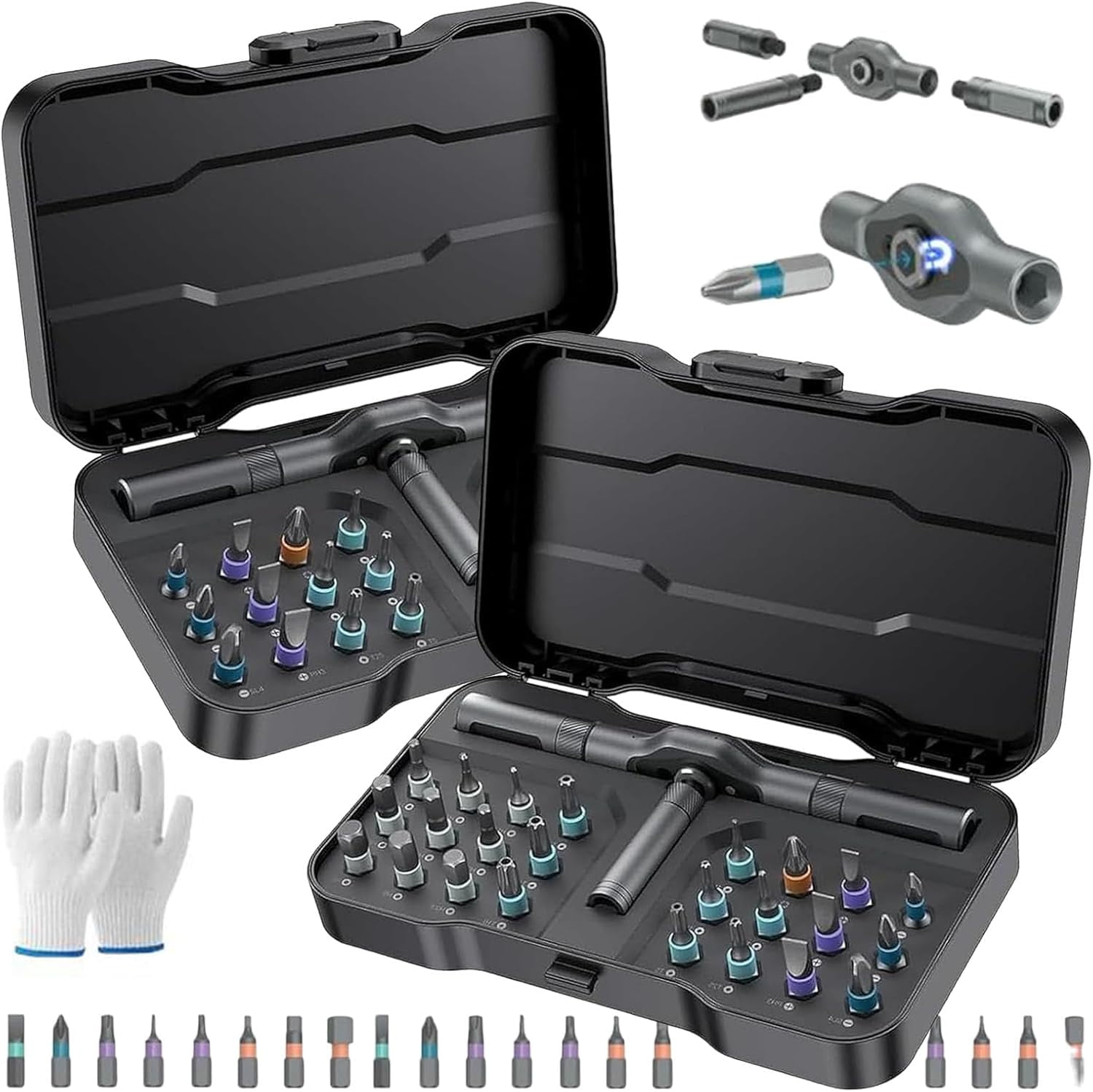 24 In 1 Magnetic Ratchet Screwdriver Set, Outdoorfun 24 In 1 DIY ...