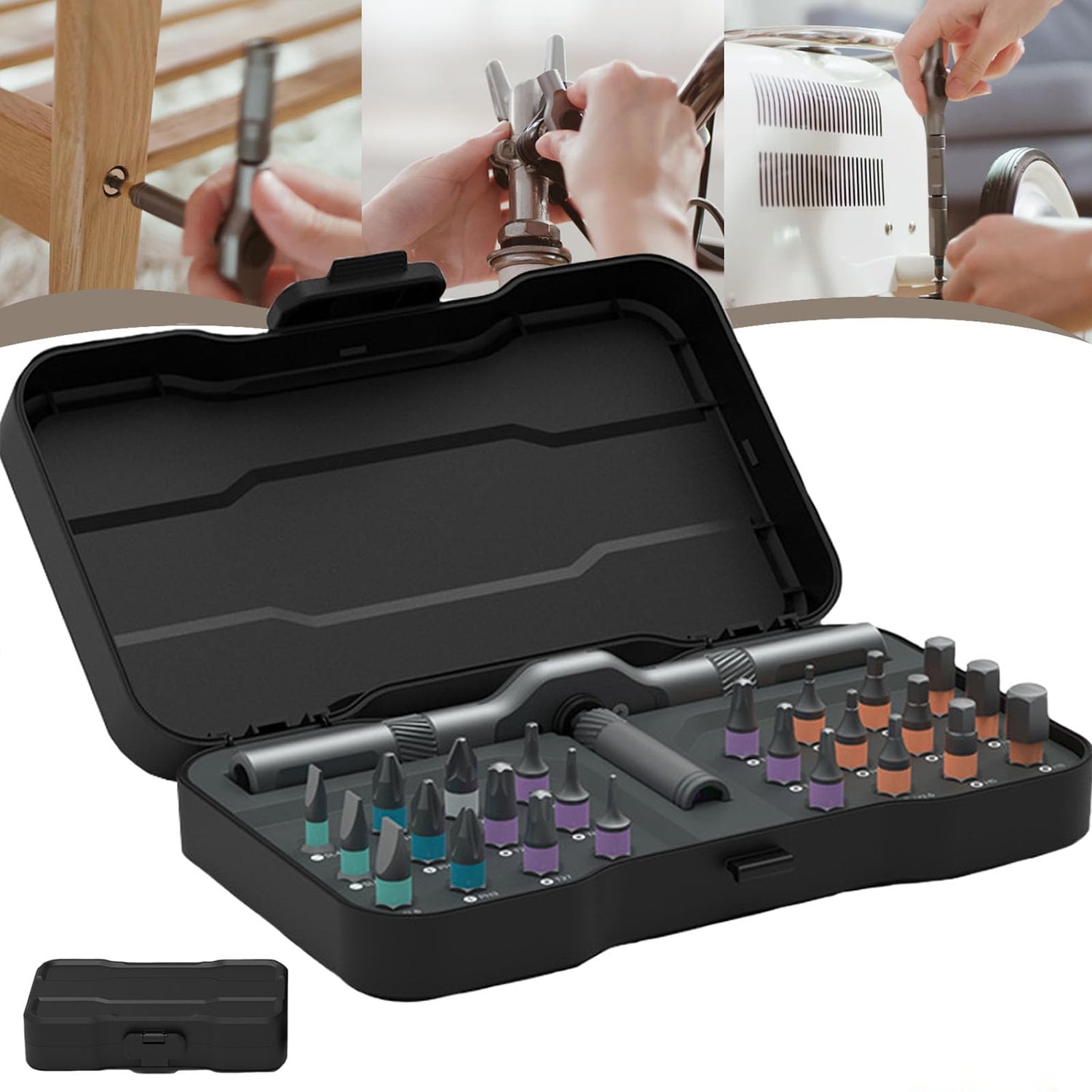 24 in 1 Magnetic Screwdriver Set, 24 in 1 Magnetic Ratchet Screwdriver Set, DIY Screwdriver 24 ...