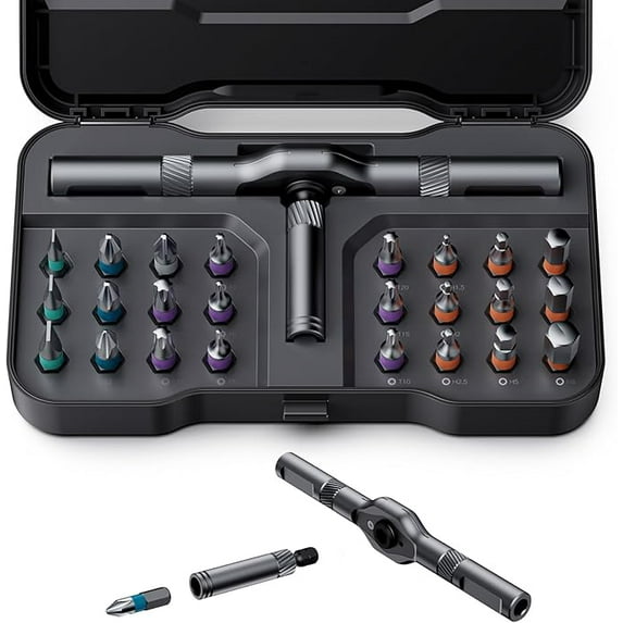 24 in 1 Magnetic Screwdriver Set, AMIR Ratchet Screwdriver Kit ...