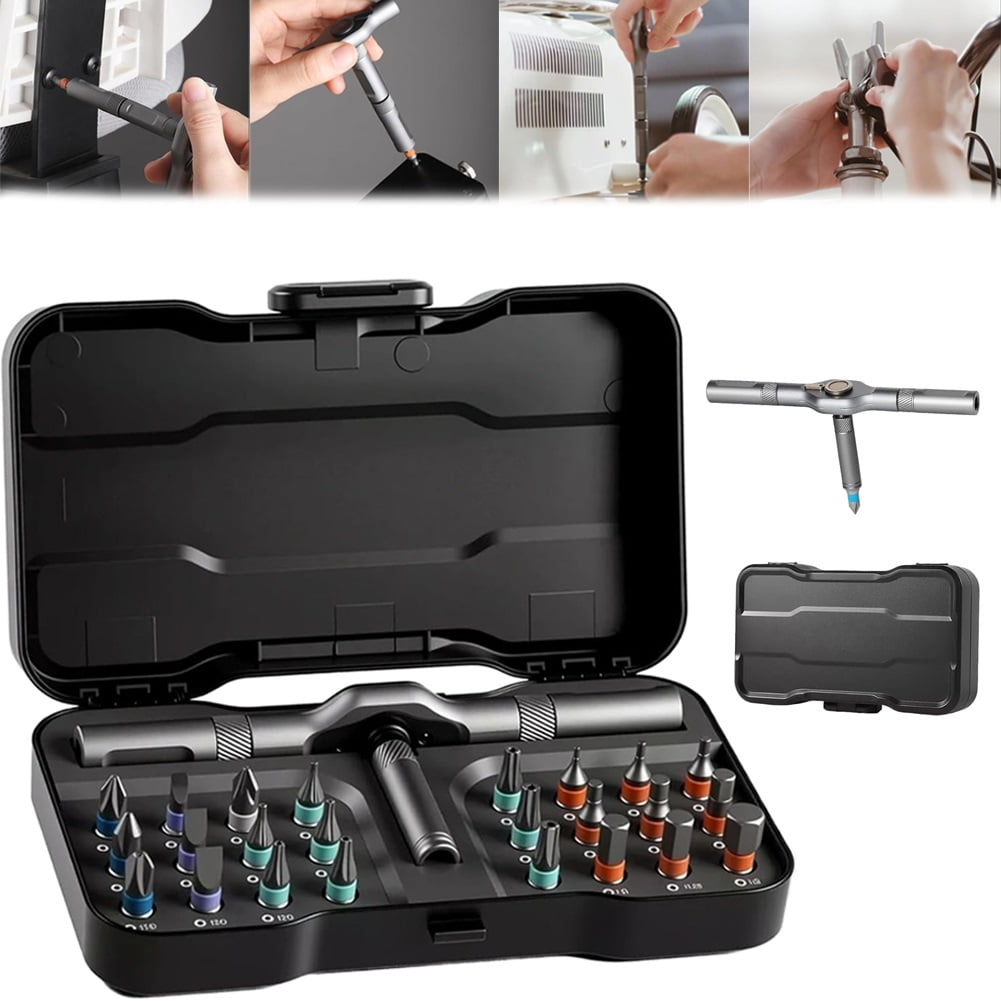 24 in 1 Magnetic Screwdriver Set, DIY Ratchet Mini Screwdriver Kit with ...