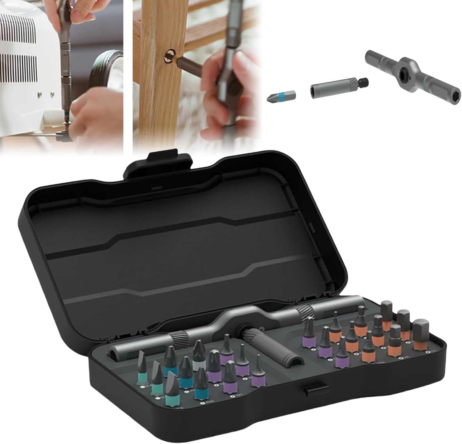 24 in 1 Magnetic Screwdriver Set, DIY Ratchet Mini Screwdriver Set ...