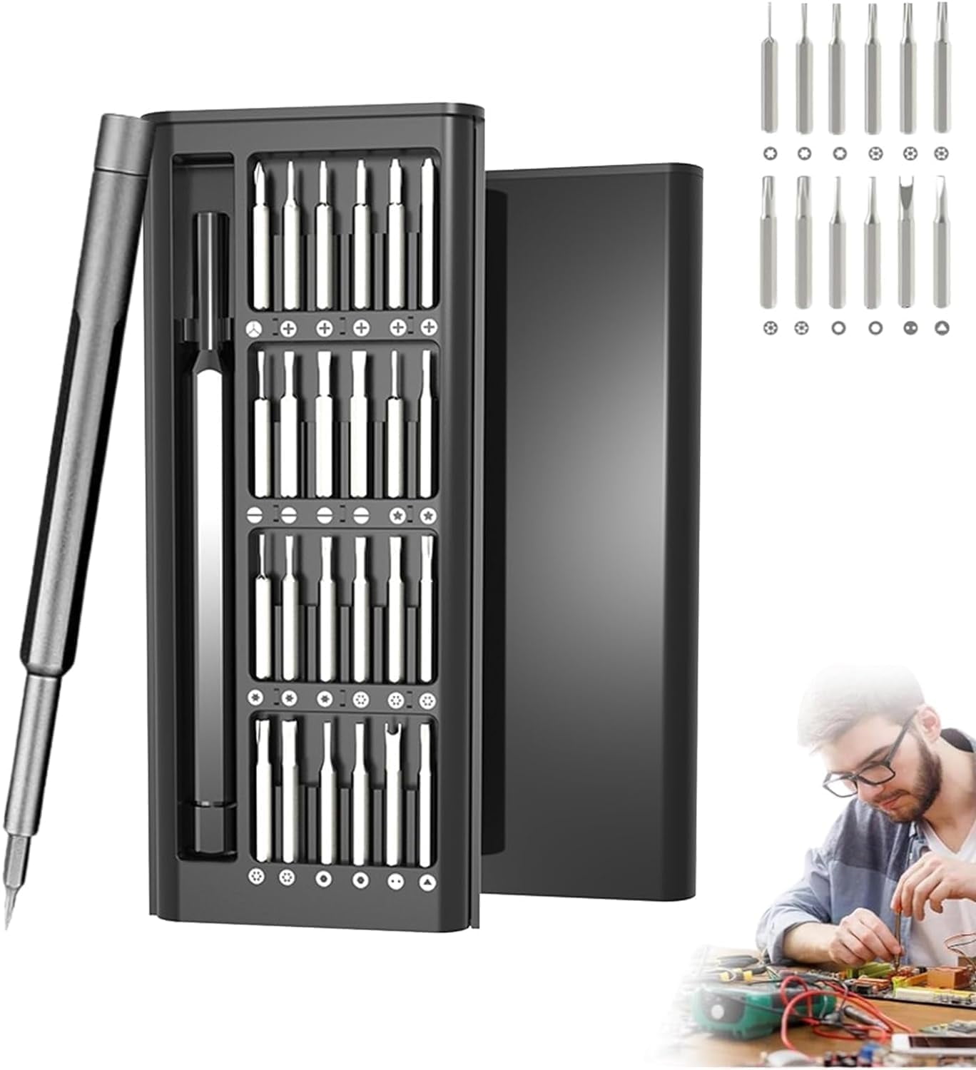 24 In 1 Mini Precision Screwdriver Set With Case | Magnetic Micro ...