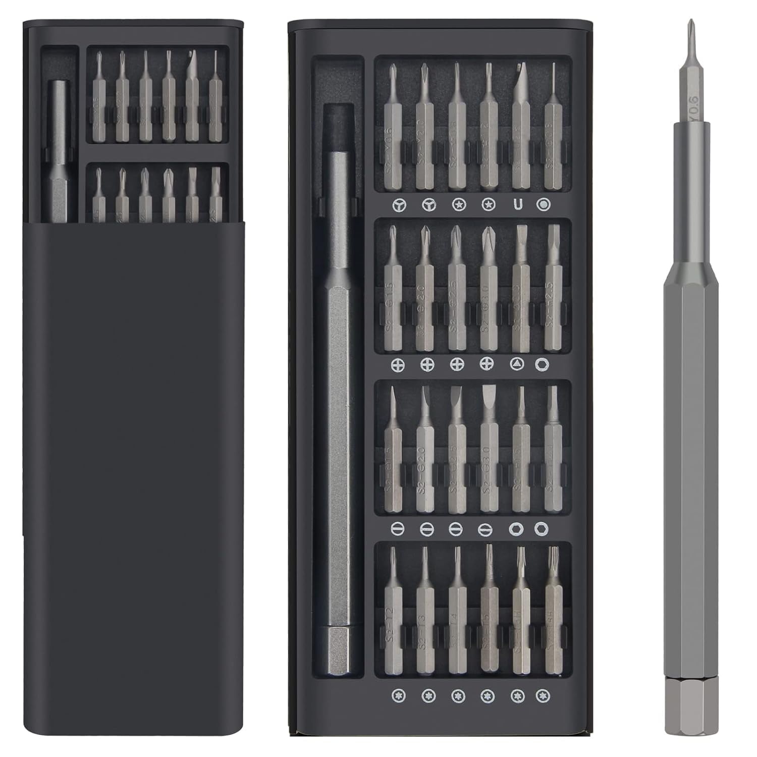 24 In 1 Mini Screwdriver With Case, Small Screwdriver Set | Flathead ...