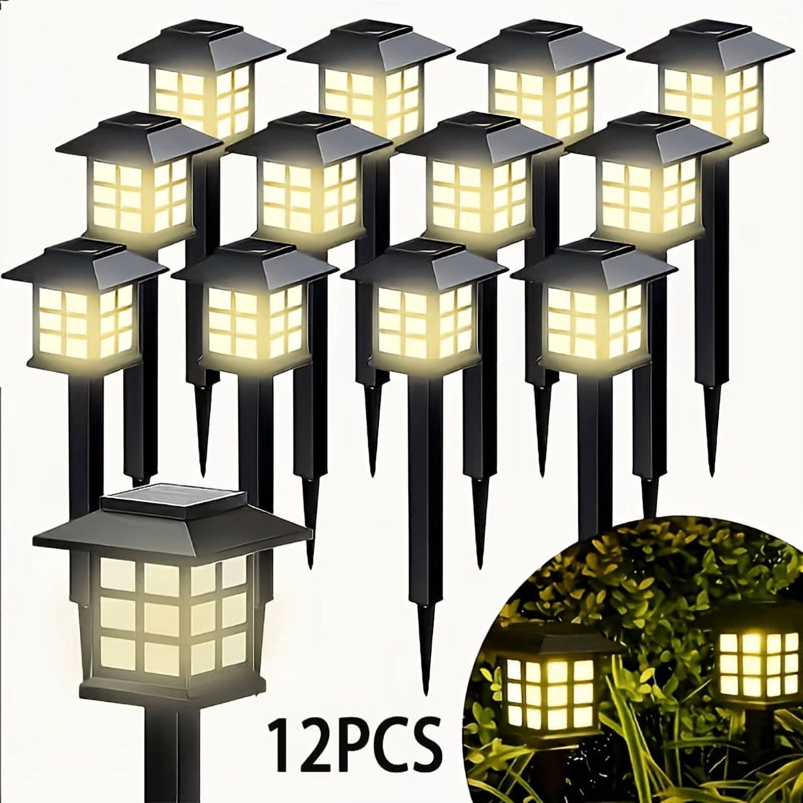 24/12/6pcs Solar Outdoor Lights, IP44 Street Lights, LED Landscape ...