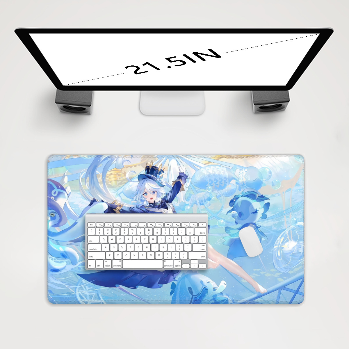 24*14in Genshin Impact Comfortable Mouse Pad Gaming Mouse Mat Cute with ...