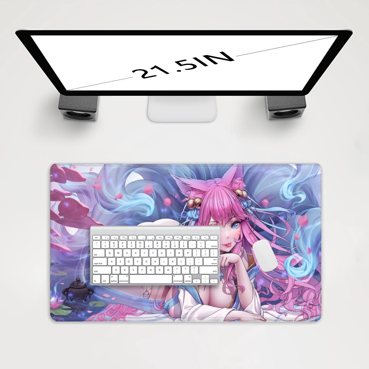 24*14in Genshin Impact Comfortable Mouse Pad Gaming Mouse Mat Cute with ...