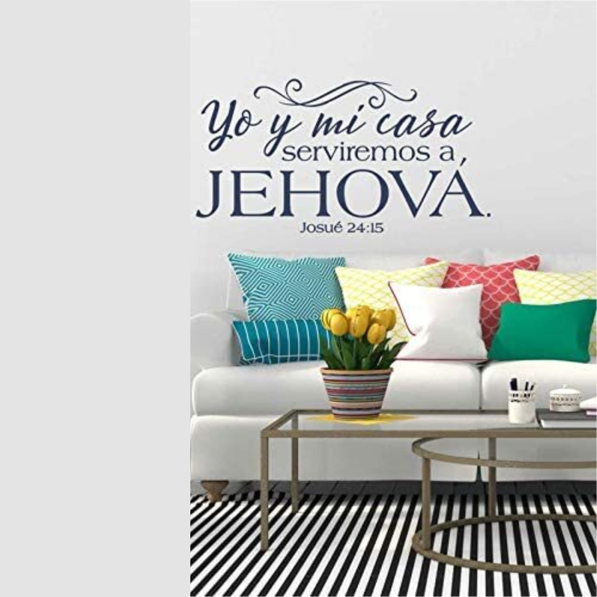 24:15 Bible Verses Vinyl Wall Stickers in Spanish Written Spanish ...