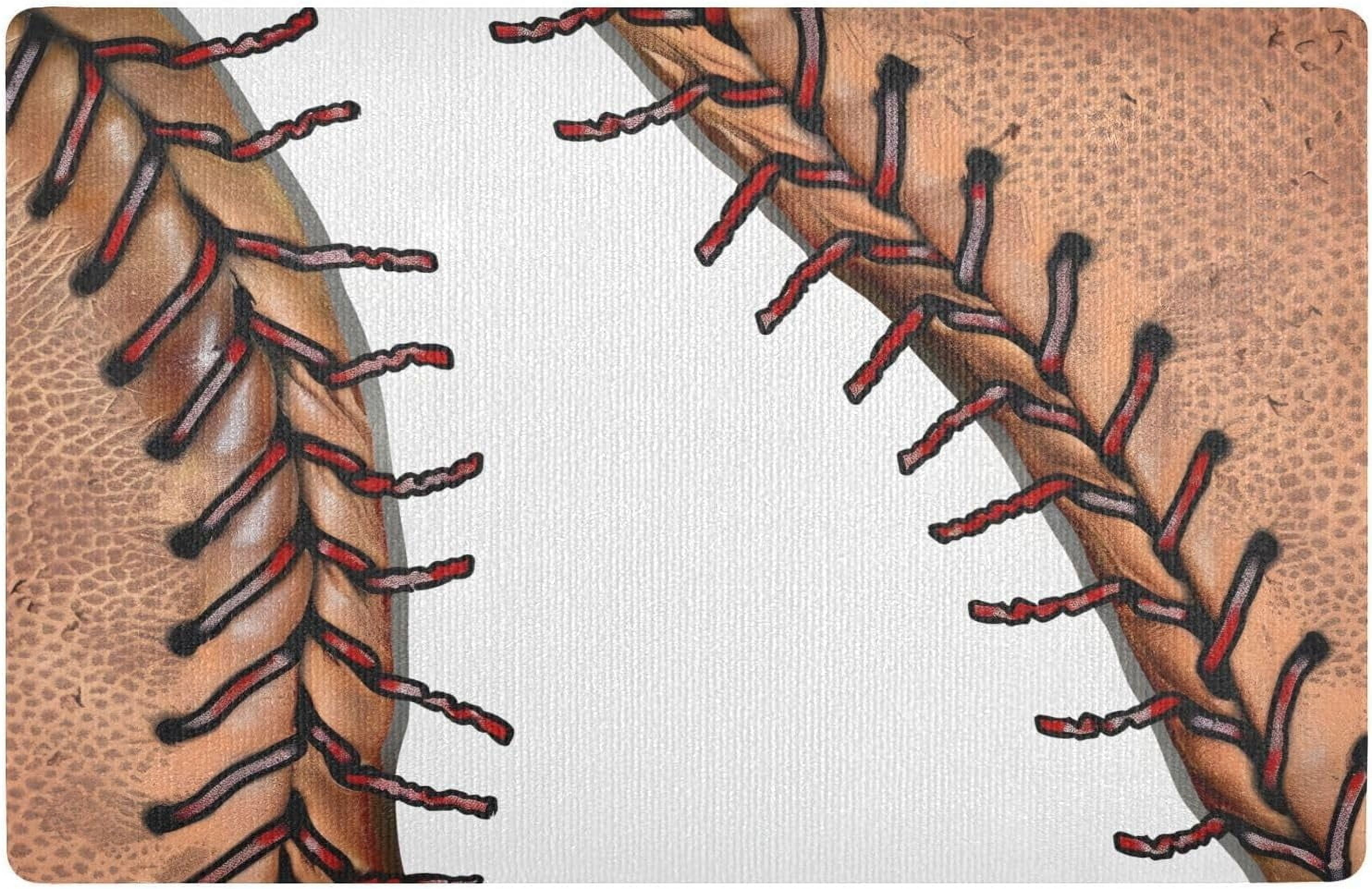 24*16inches Baseball Sport Old White Front Door Mat Welcome Door Mats ...