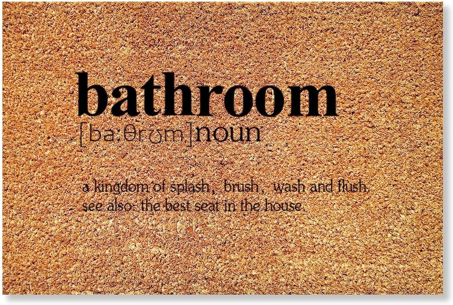 24*16inches Bathroom Definition Welcome Doormat Bathroom Definition ...
