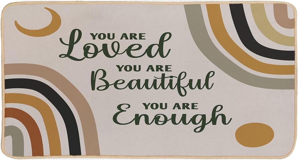 24*16inches Inspirational Door Mat,You are Loved Positive Affirmations ...