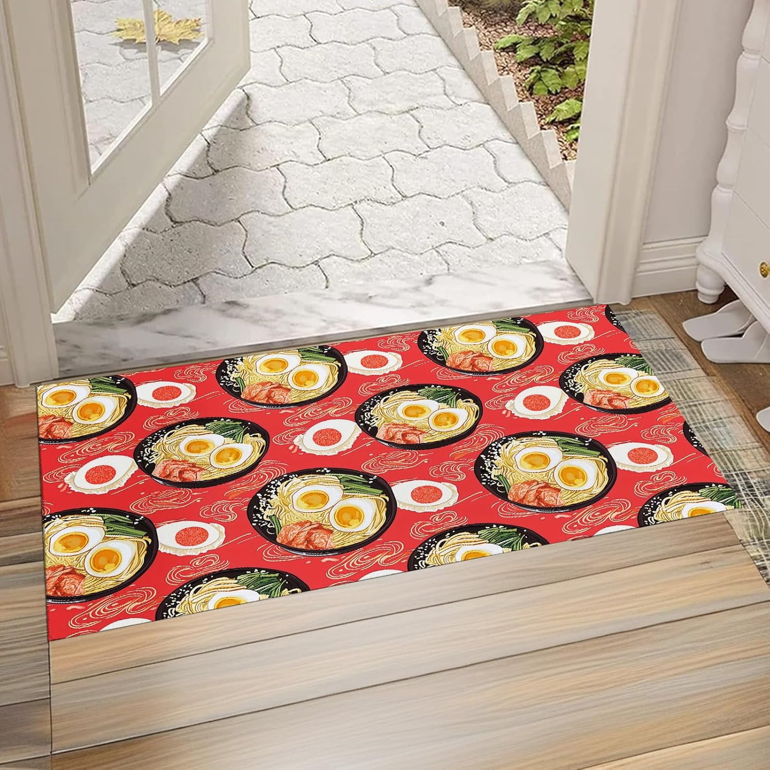 24*16inches Ramen Indoor Door Mat,Fabric Door Mat, Anti-Slip Backing ...