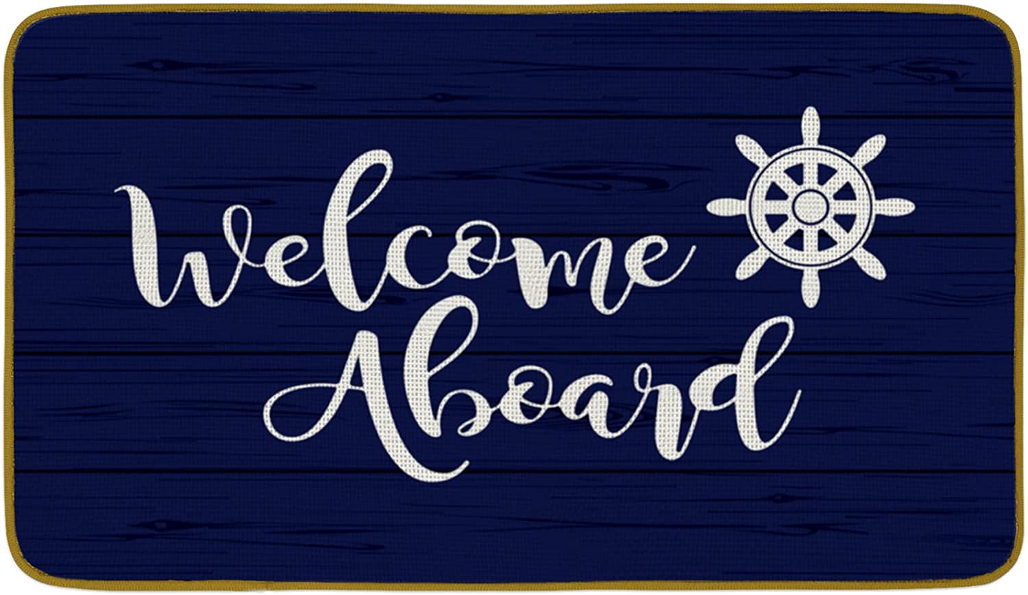 24*16inches Welcome Aboard Steering Wheel Nautical Theme Decorative ...