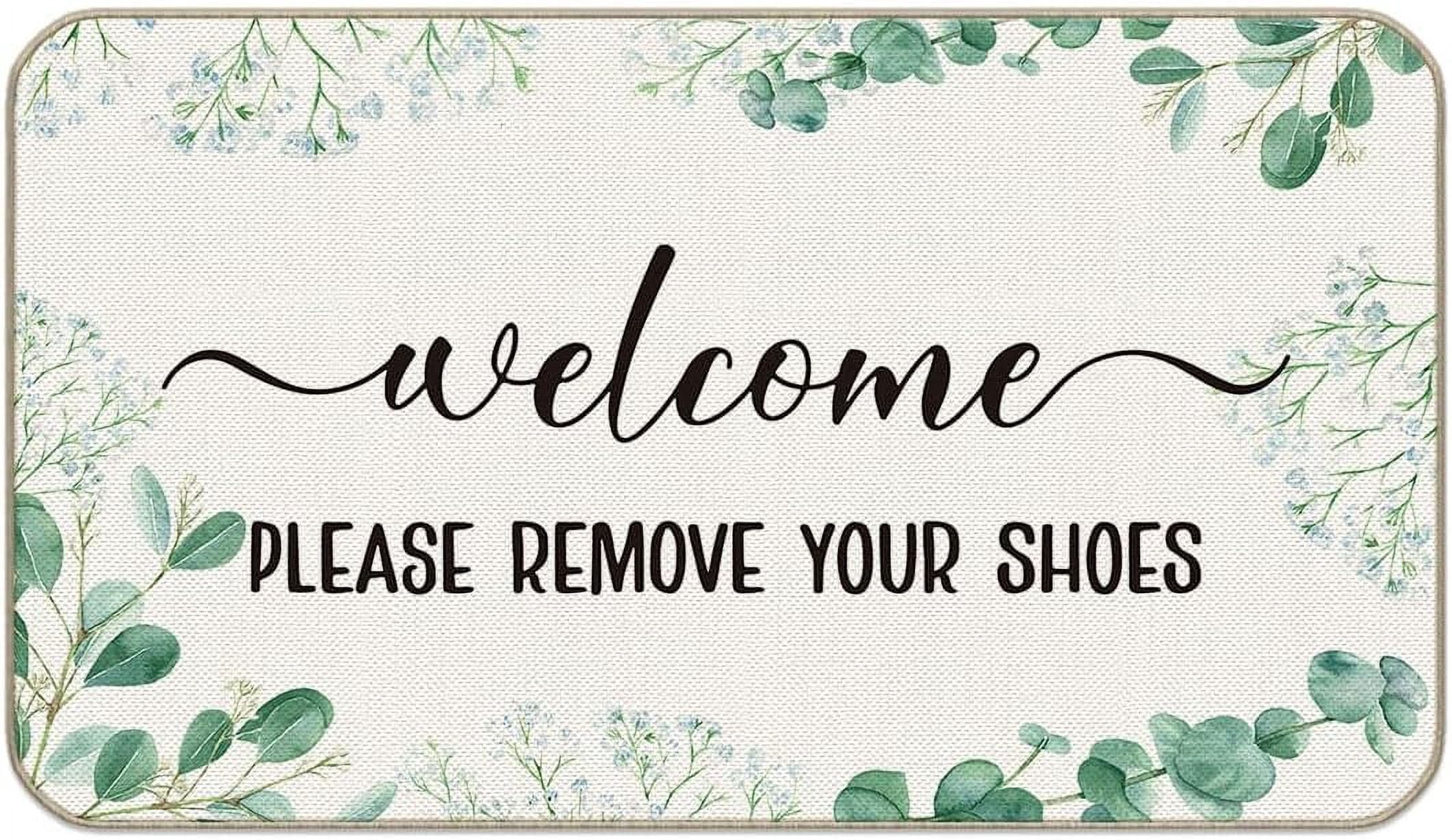 24*16inches Welcome Please Remove Your Shoes Door Mat,Decorative Home ...