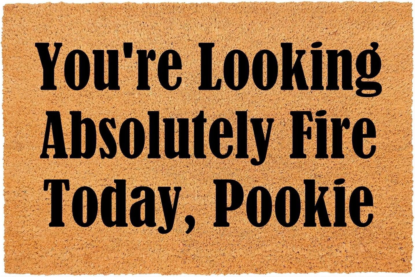 24*16inches You're Looking Absolutely Fire Today, Pookie Front Door Mat ...