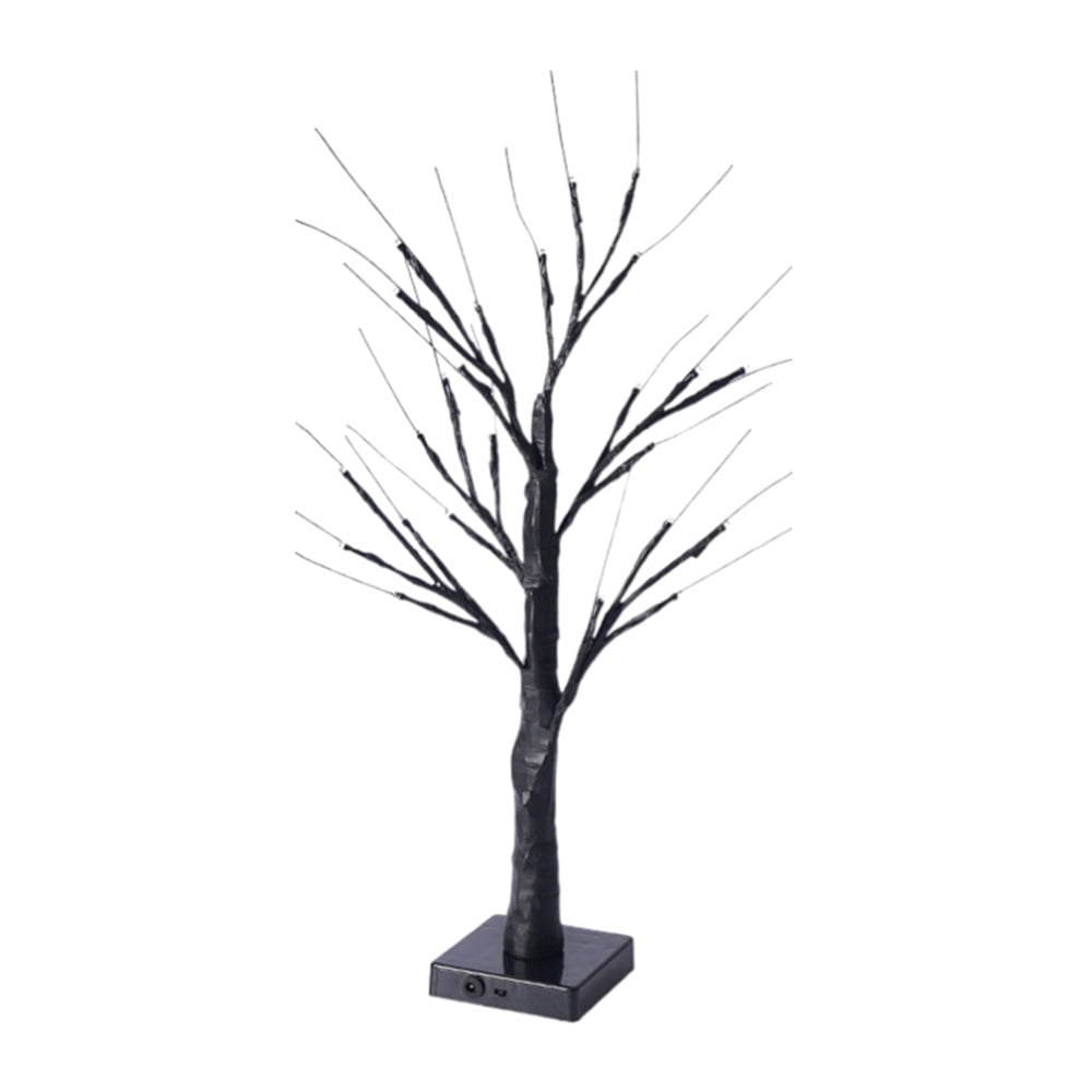 24" 24LT Lighted Birch Tree,Battery Operated Desktop Artificial Branch ...