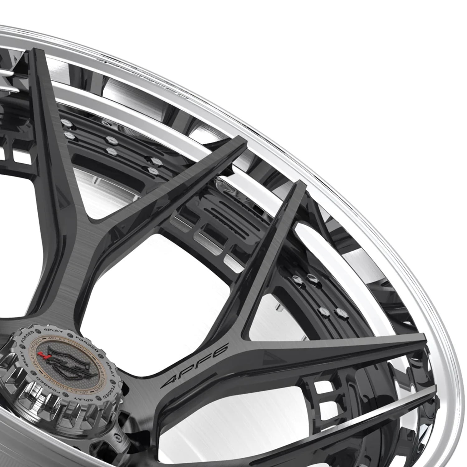 24" 24x14 4PLAY Forged Wheel for Ford 4PF6 - Polished Barrel with ...