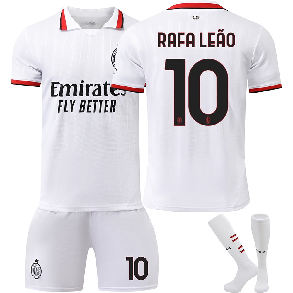 24/25 AC Milan Away Soccer Activewear No.10 RAFA LEAO Fan Training ...