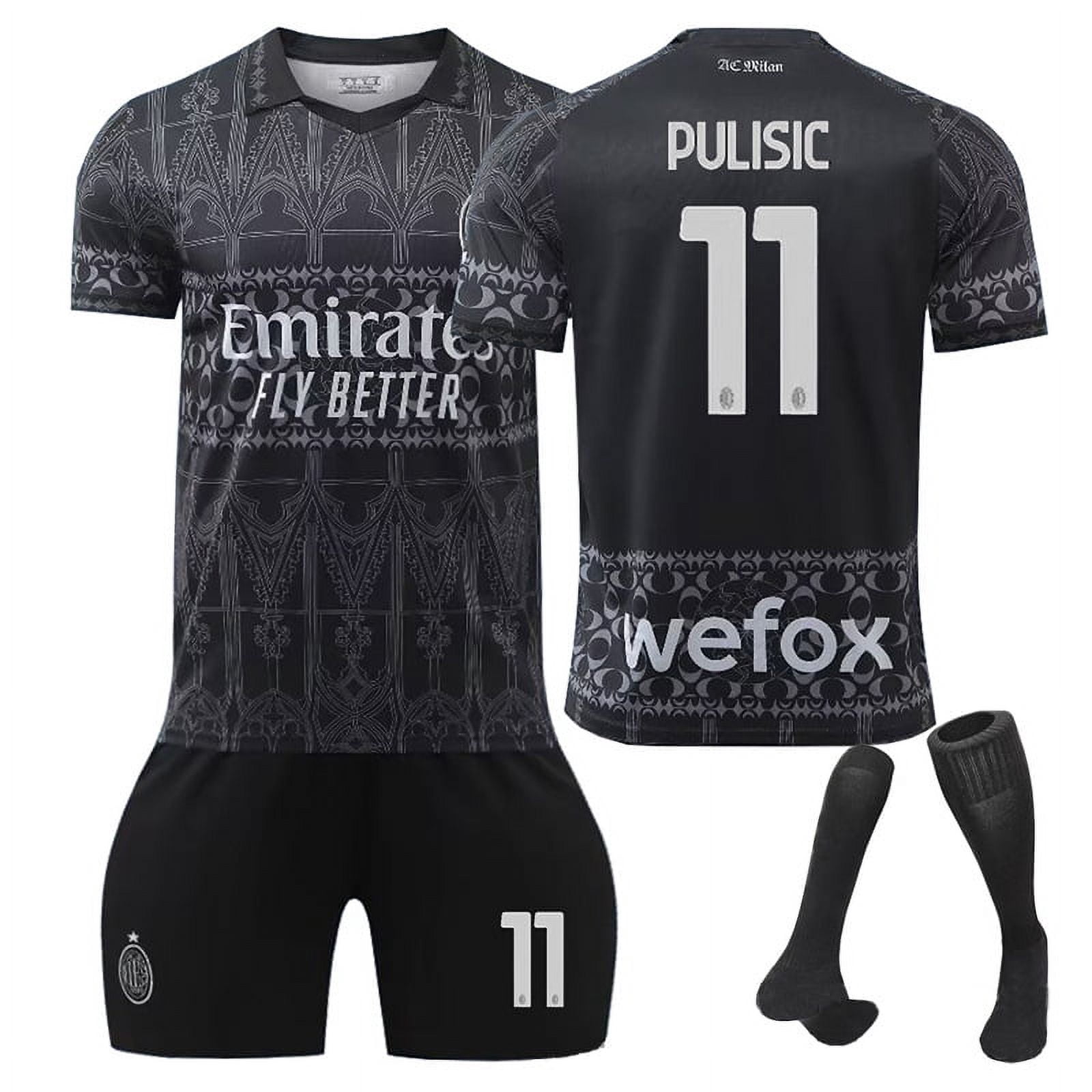 24/25 AC Milan Black Special Edition Soccer Activewear No.11 PULISIC ...