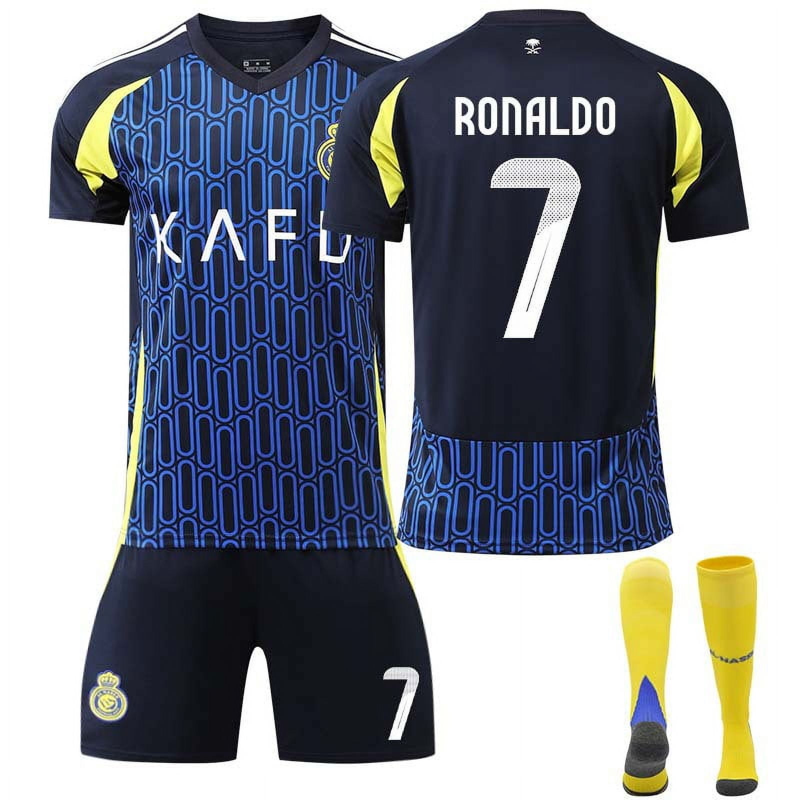 24/25 Al Nassr FC Away Soccer Activewear No.7 RONALDO Fans Training Football Jerseys Kits For ...