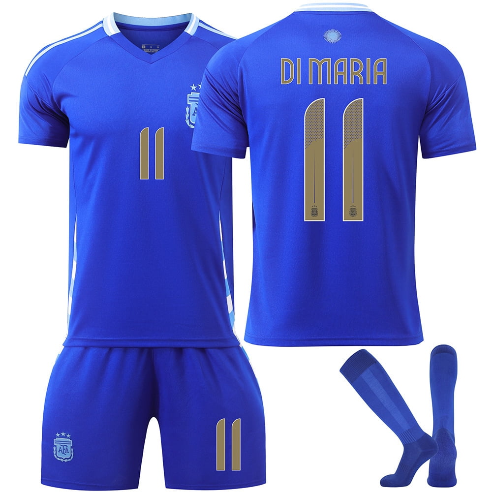 24/25 Argentina Away Soccer Activewear No.11 DI MARIA Fans Training ...