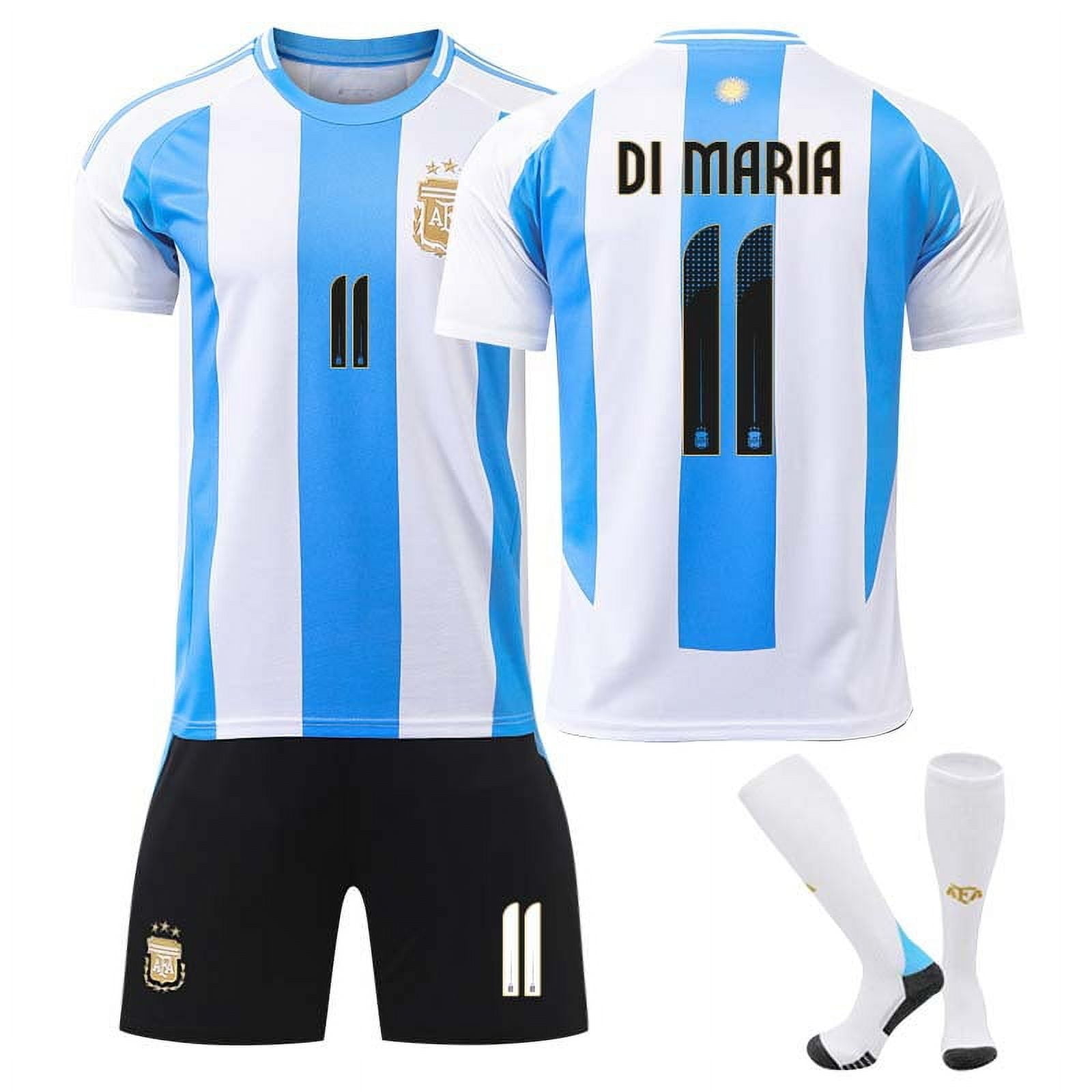 24/25 Argentina Home Soccer Activewear No.11 DI MARIA Fans Training ...