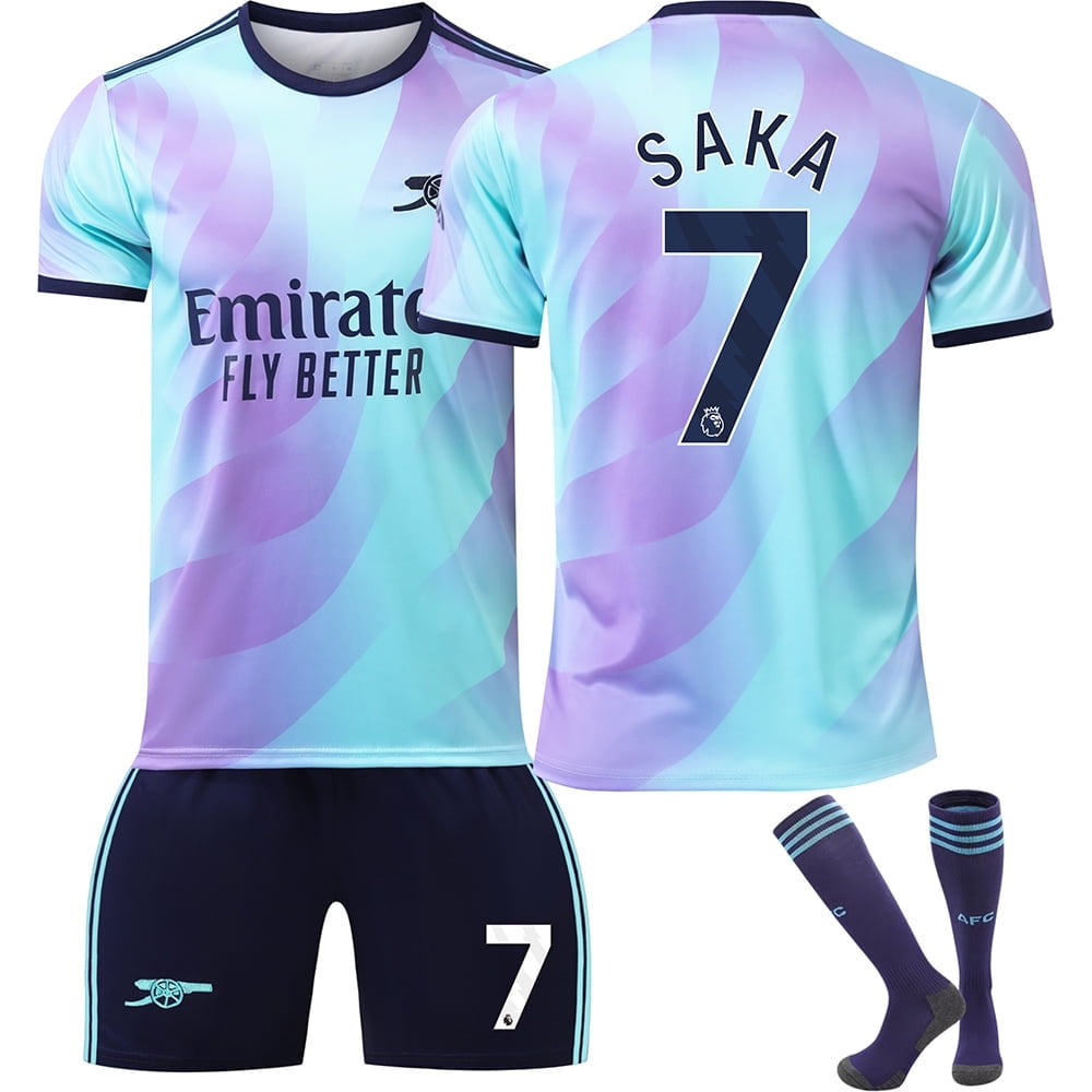 24/25 Arsenal 2nd Away Soccer Activewear No.7 SAKA Fans Training ...