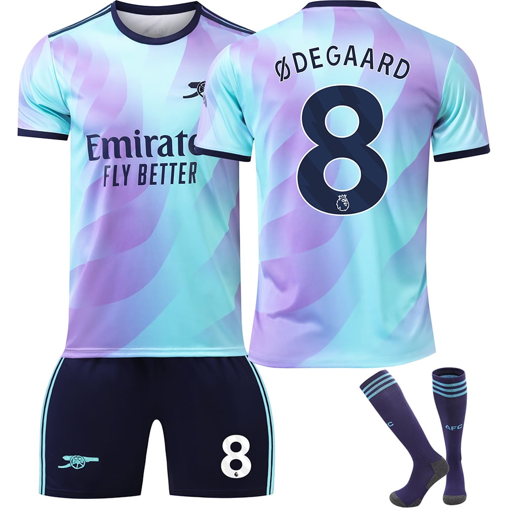 24/25 Arsenal 2nd Away Soccer Activewear No.8 Martin Ødegaard Fans ...