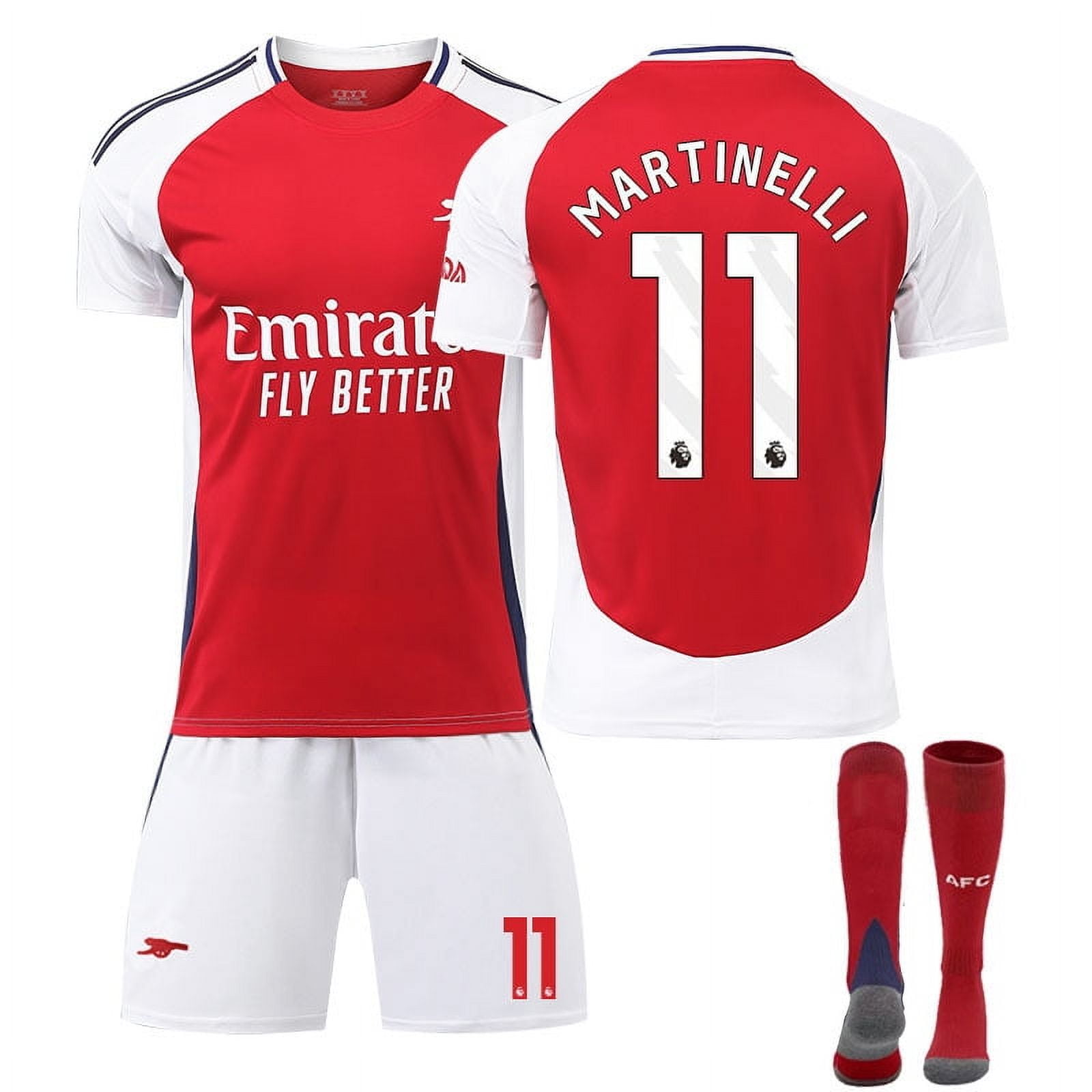24/25 Arsenal Home jersey No.11 MARTINELLI fan training jersey set ...