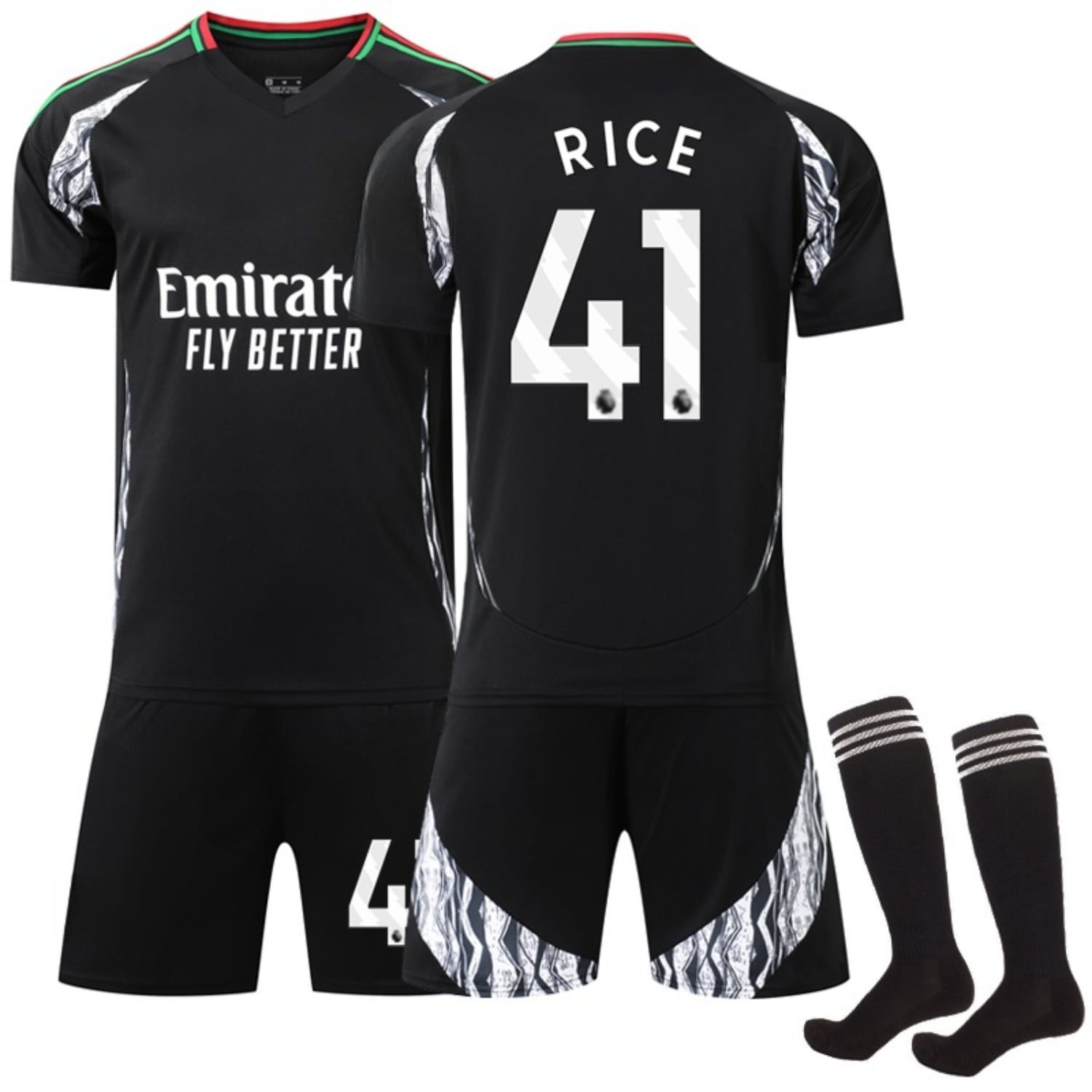 24/25 Away Soccer Activewear No.41 Rice Fans Training Soccer Jerseys ...
