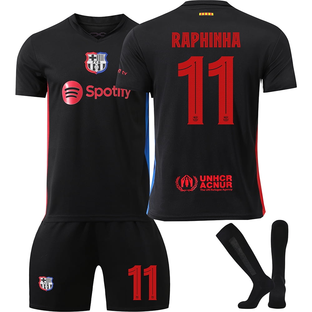 24/25 Barça Away Soccer Activewear No.11 RAPHINHA Fans Training ...