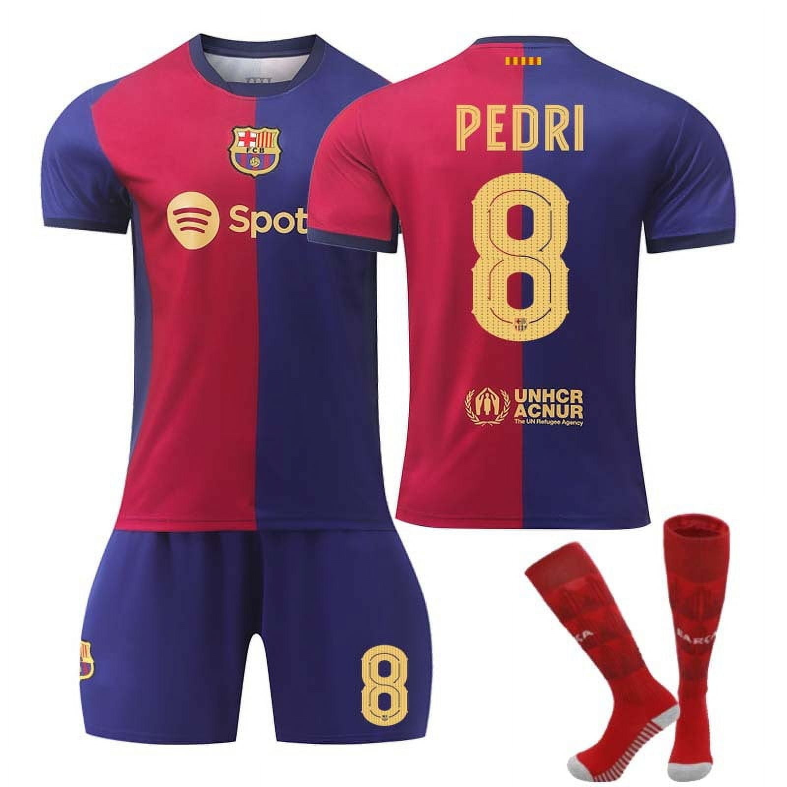24/25 Barca home new style No.8 Pedri Soccer Training Suits Adult and ...